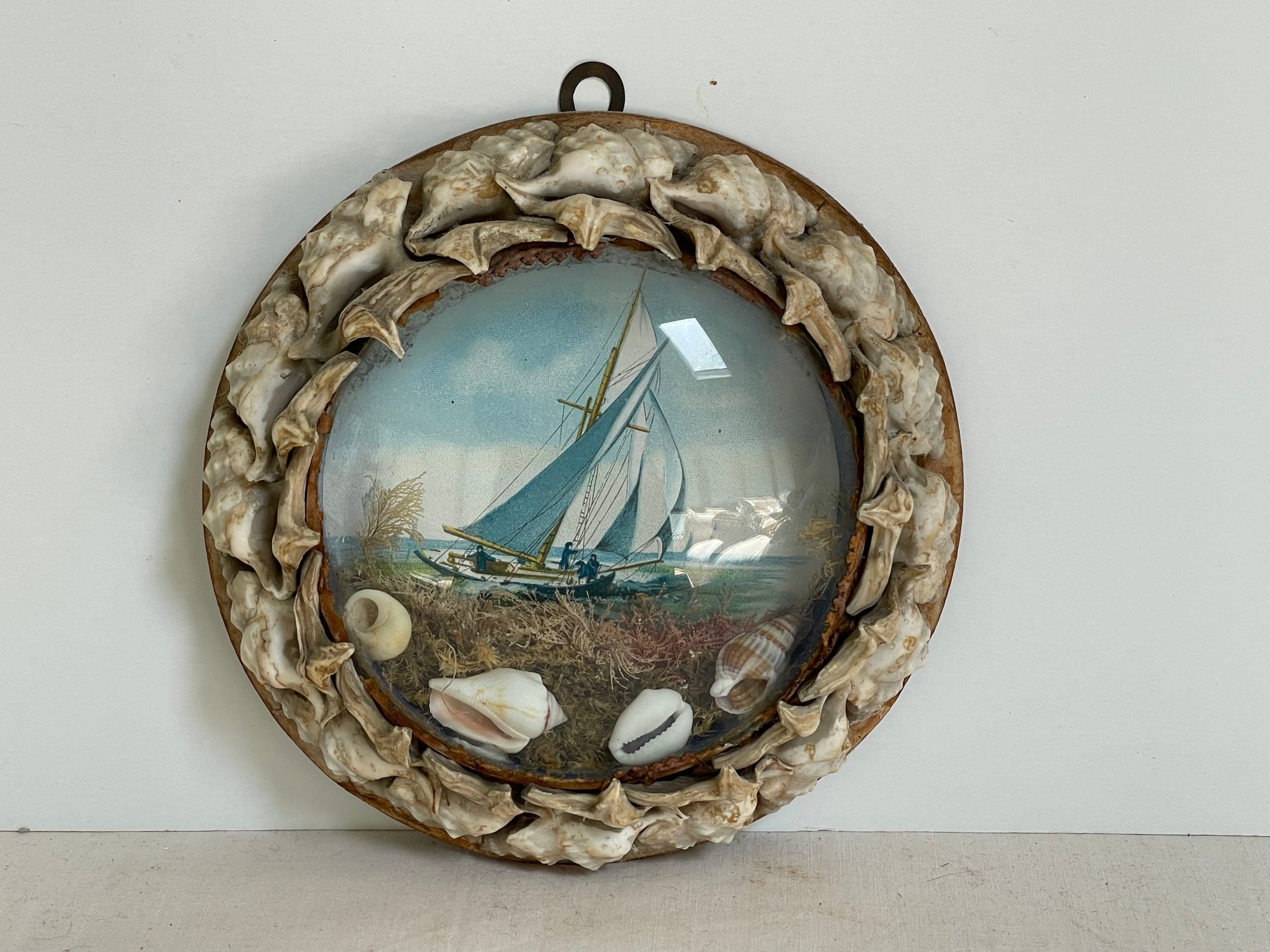 Antique Sailor's Valentine Shell Diorama Maritime Folk Art 1 #2116415 ...