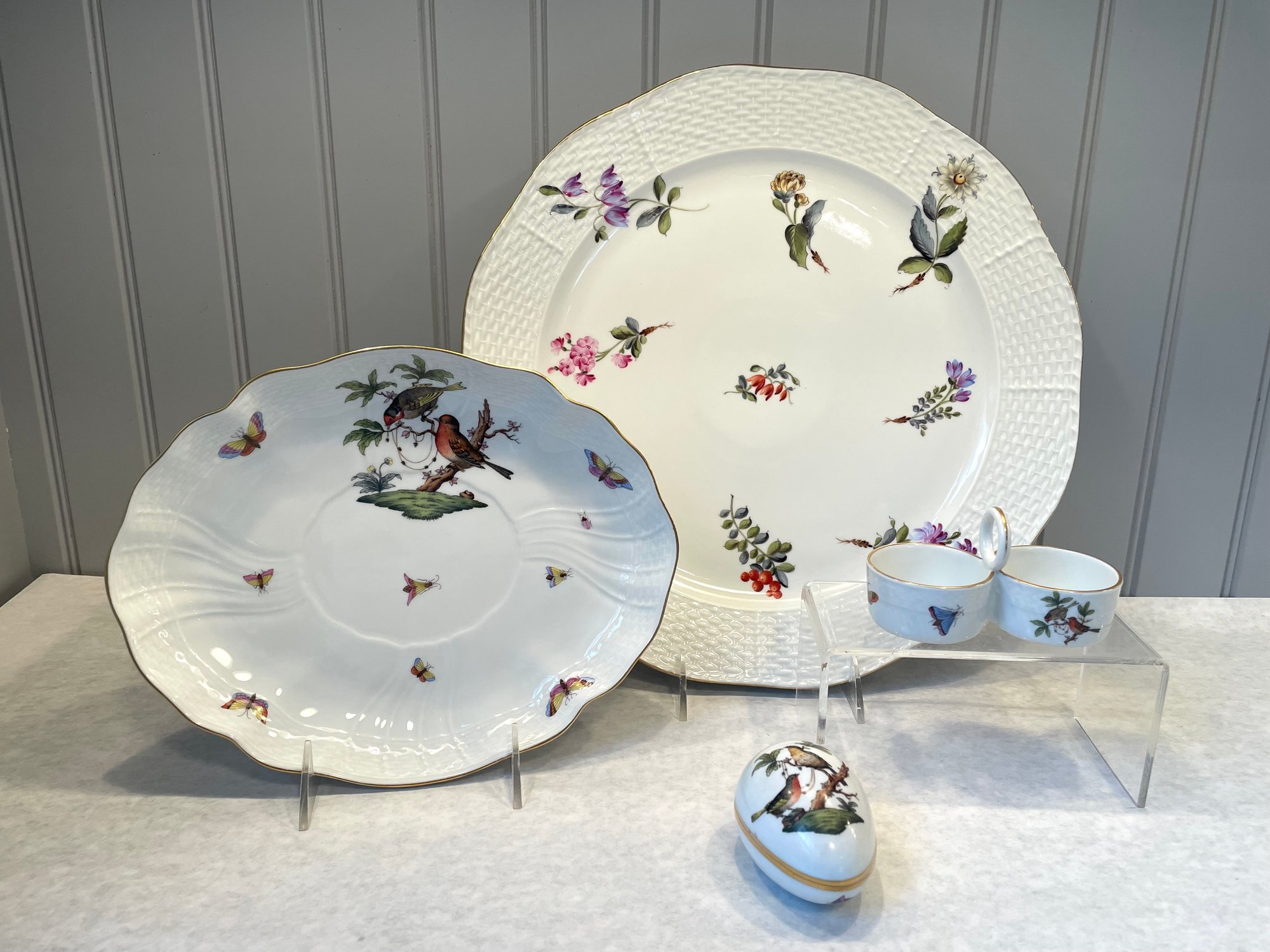 Herend Porcelain Collection Including Rothschild Bird Pattern #2031764 ...