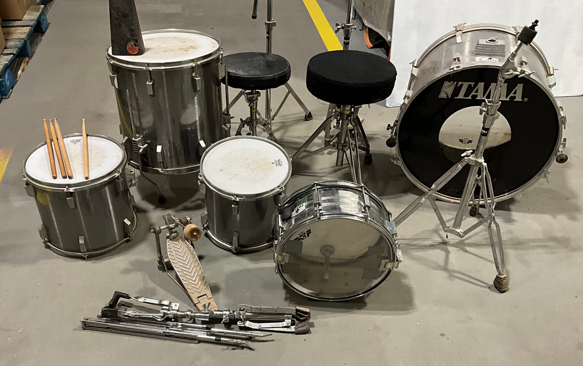 Vintage Tama Rockstar Drum Set Made In Japan Multiple Drums, Hardware ...