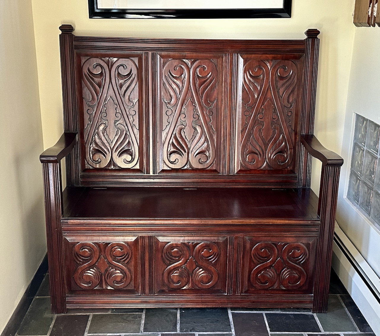 Historic Mahogany Monk's Bench By Design Toscano #1992960 ...