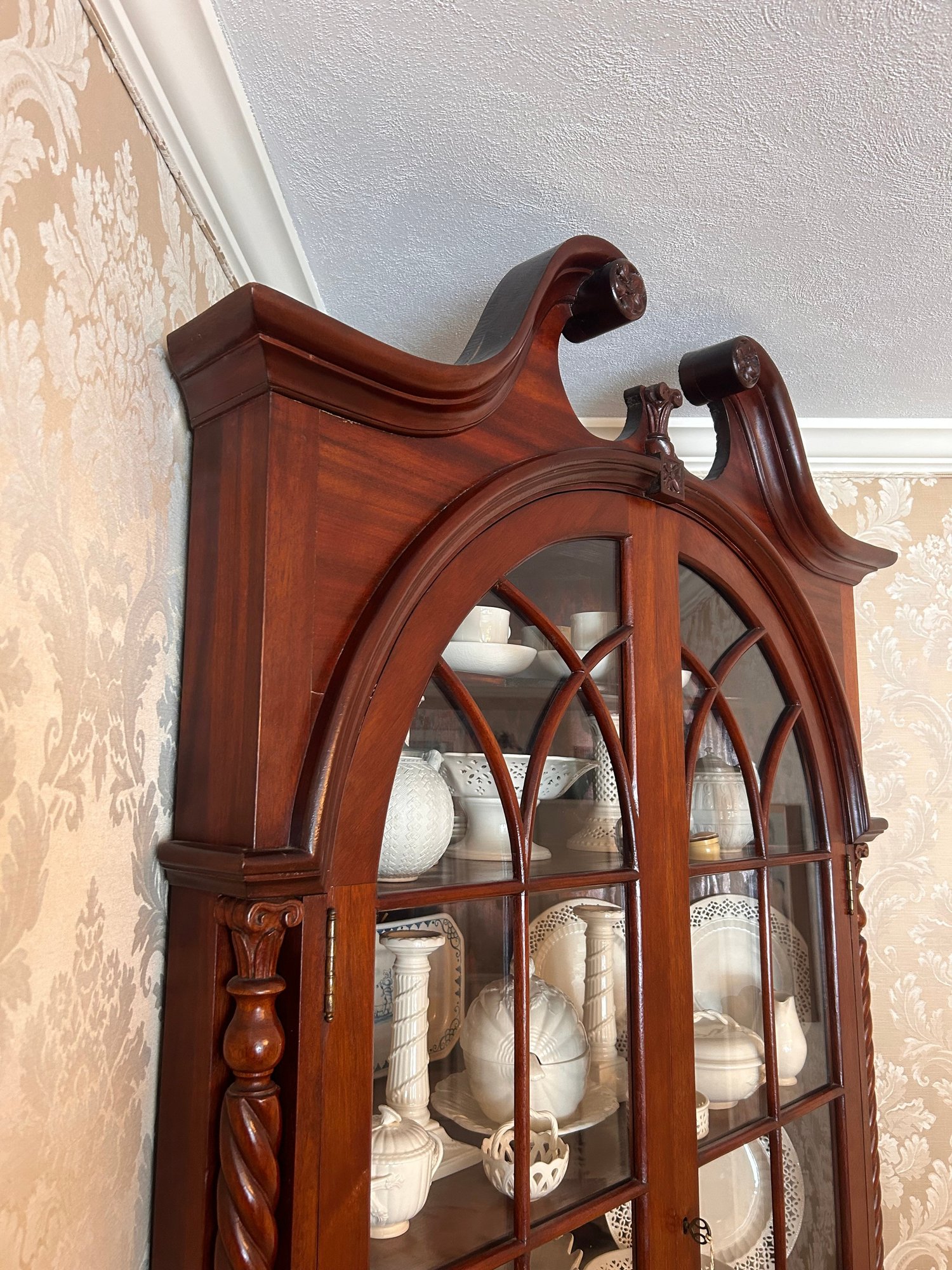 Beautifully Crafted Solid Wood Two Piece Corner Cabinet #2247364 ...