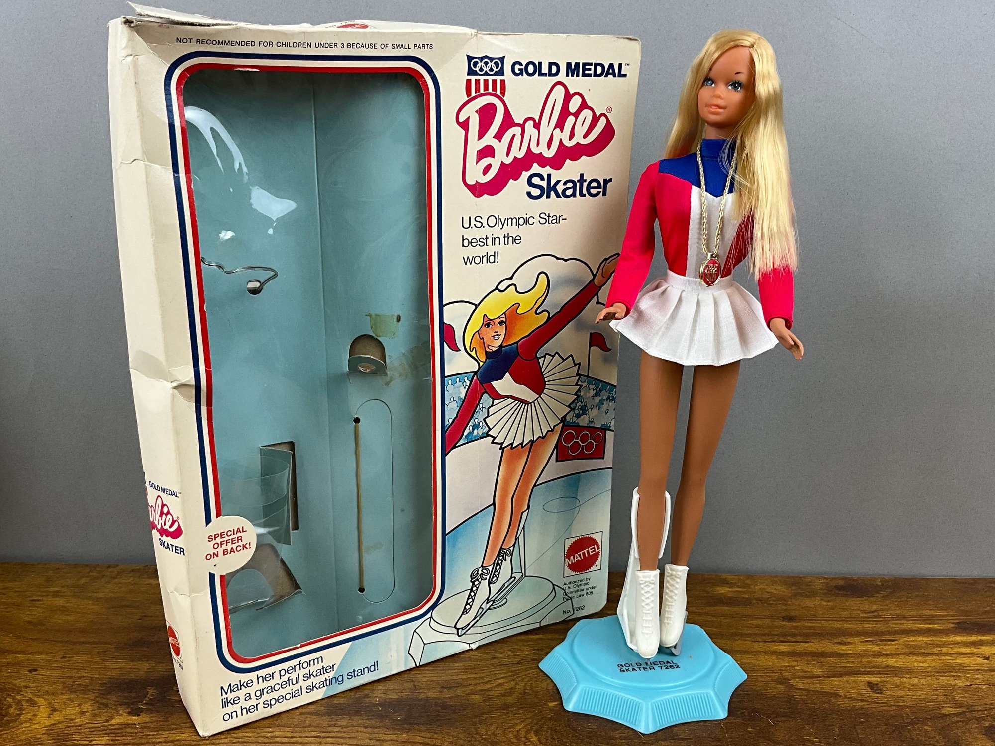 RARE & Desirable Vintage Mattel 1974 Gold Medal Skater 7262 Barbie Doll ...