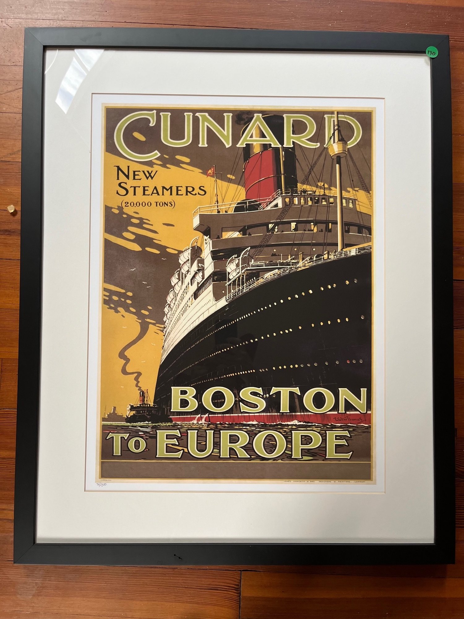 Conard Travel Poster: Boston To Europe #1939243 | Auctionninja.com