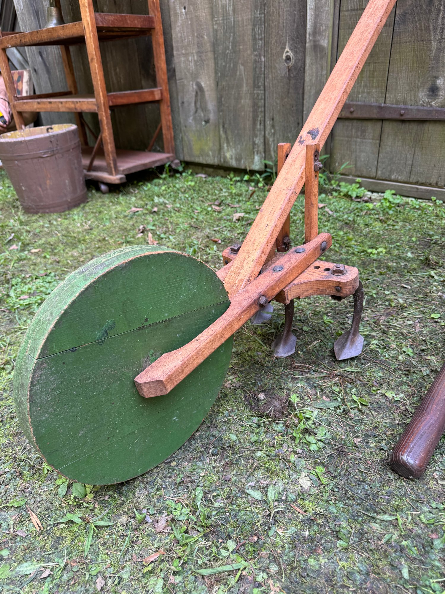 Antique 1895 Garden Hoe, Early 20th C Farm Scythe & 19th C Hand Forged ...