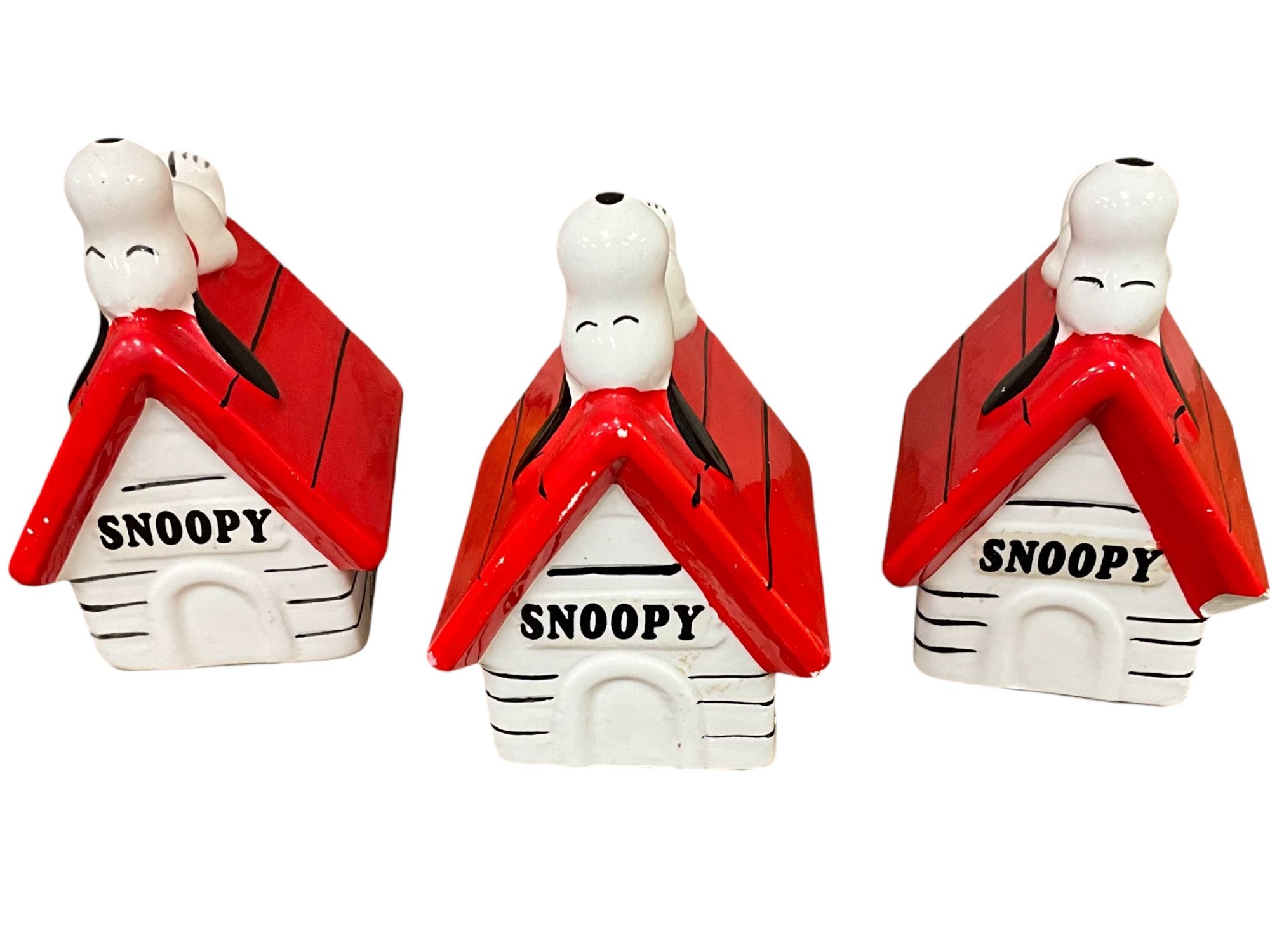 Vintage Set/3 Peanuts Snoopy On Doghouse Figurines #1968725 ...