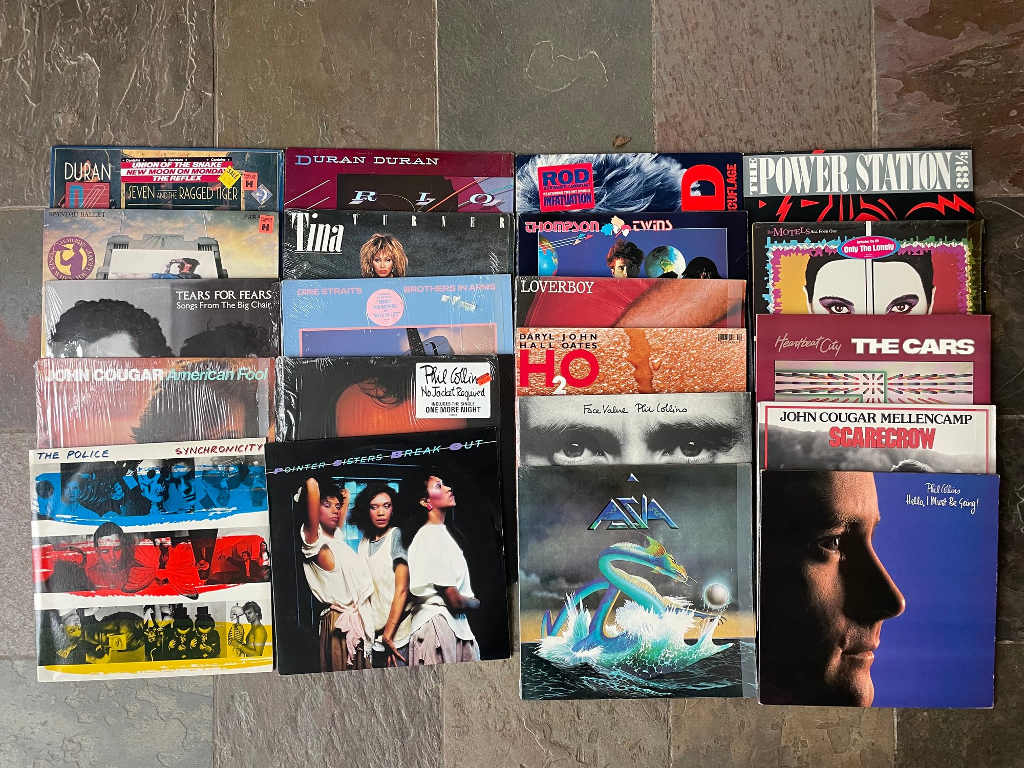 Collection Of 1980s Albums Including The Police, Phil Collins & Duran ...