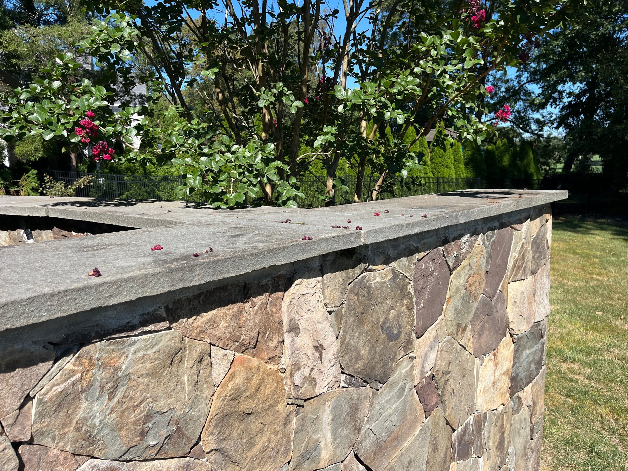 Over 300' Of Bluestone Coping - Set In Mortar - Half Are Loose ...