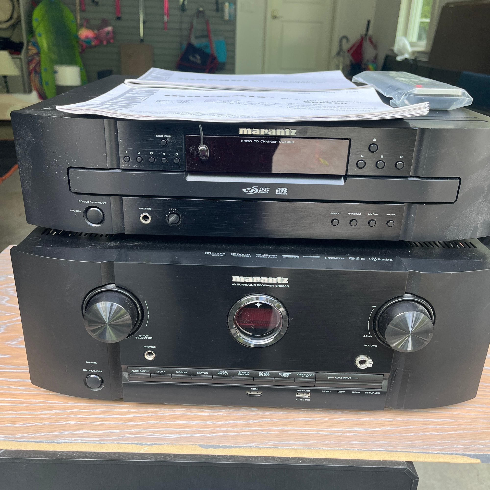 A Marantz AV Surround Receiver And 5 Disc CD Changer #40786787 ...