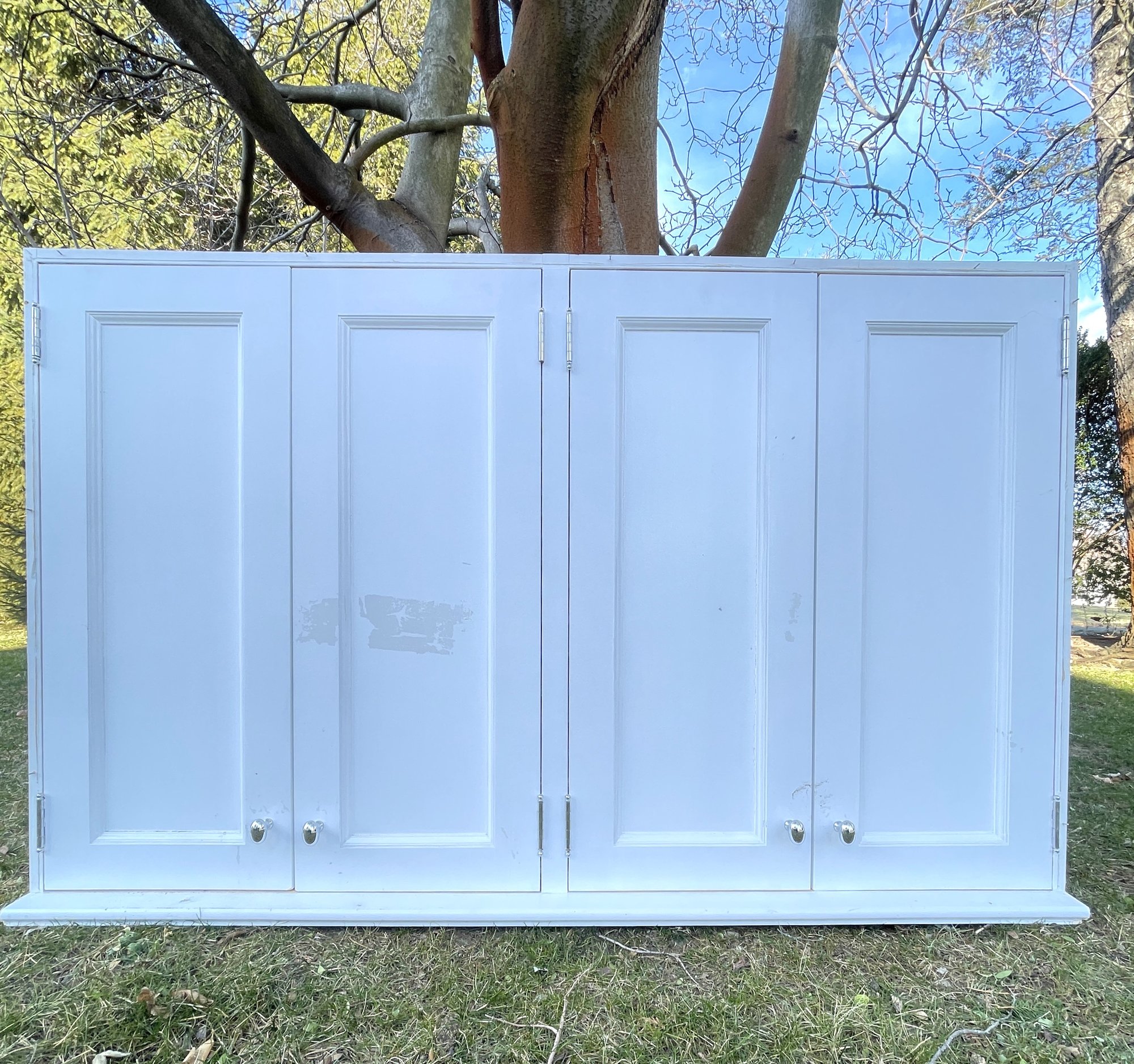 A Custom 4 Door Upper Cabinet - Wood - Removed & Ready For Pickup ...