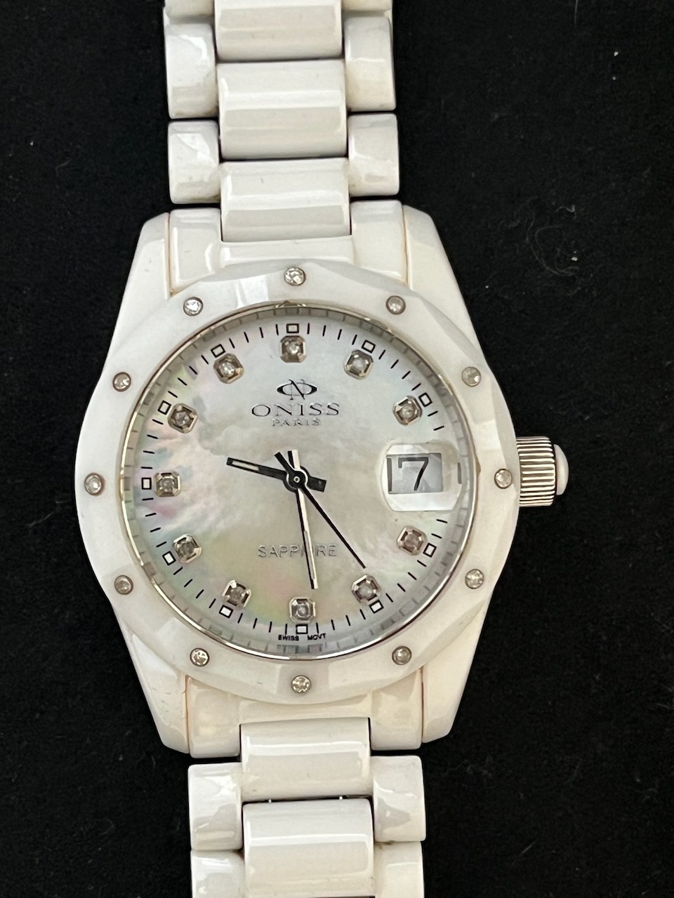 ONISS Paris Sapphire Ceramica And Diamond Womens Watch #2154873 ...