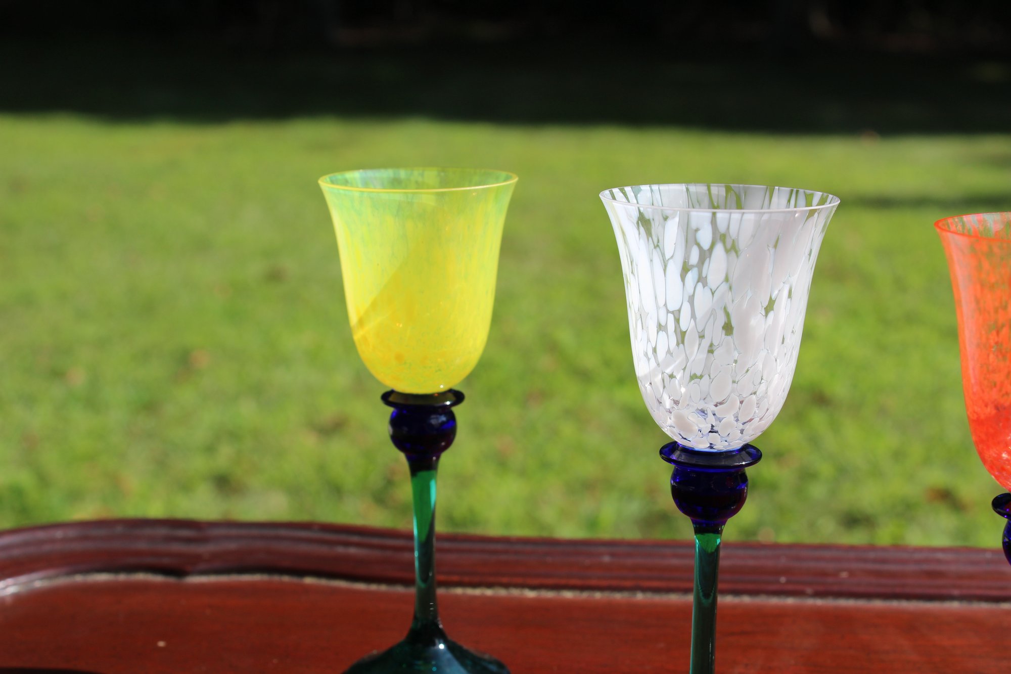 Atelier Morava Czech Bohemia Glass Set Of Six Hand Blown Wine Glasses ...