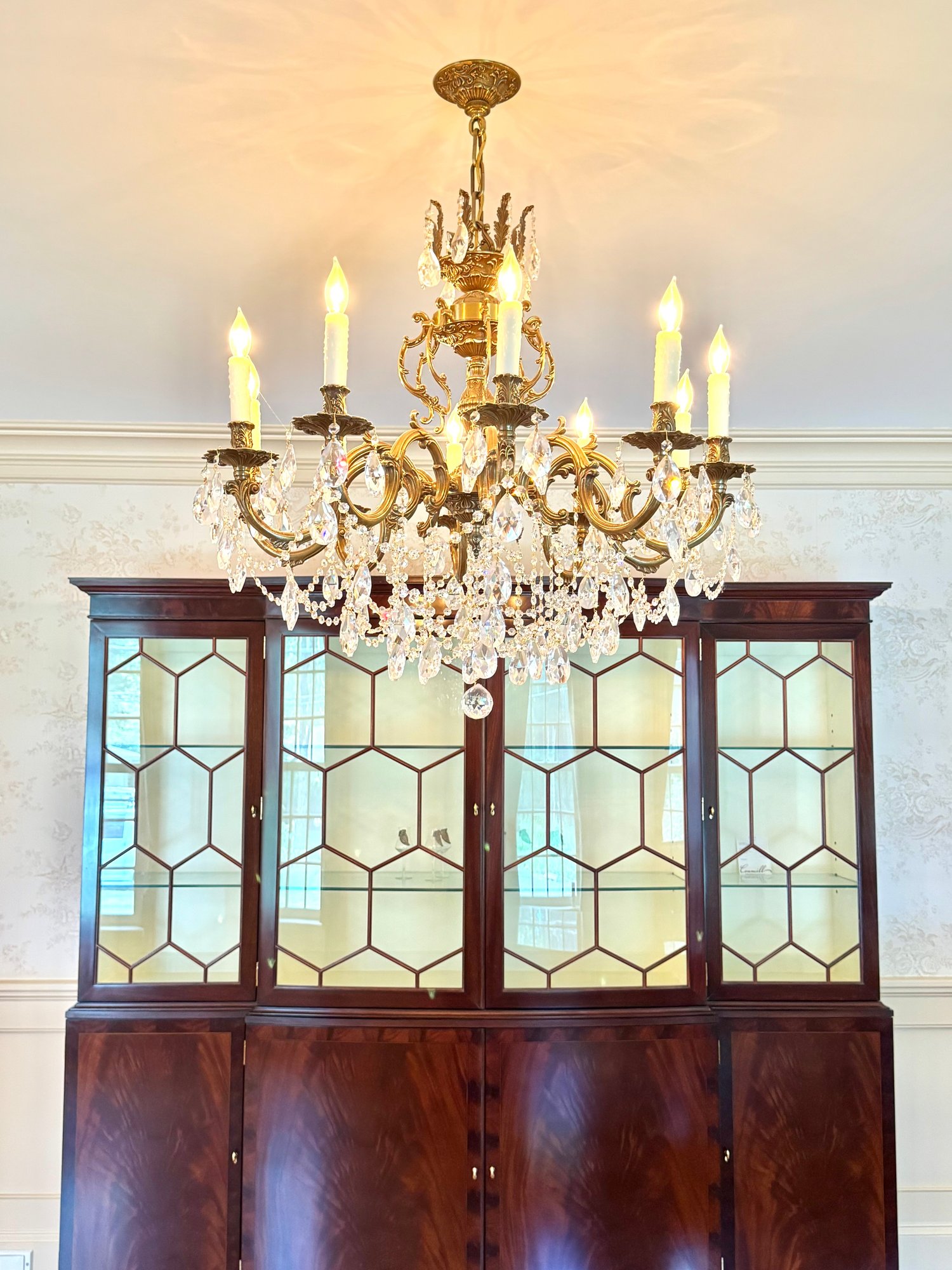 Large French Style Cascading Crystal Chandelier #2163838 | Auctionninja.com