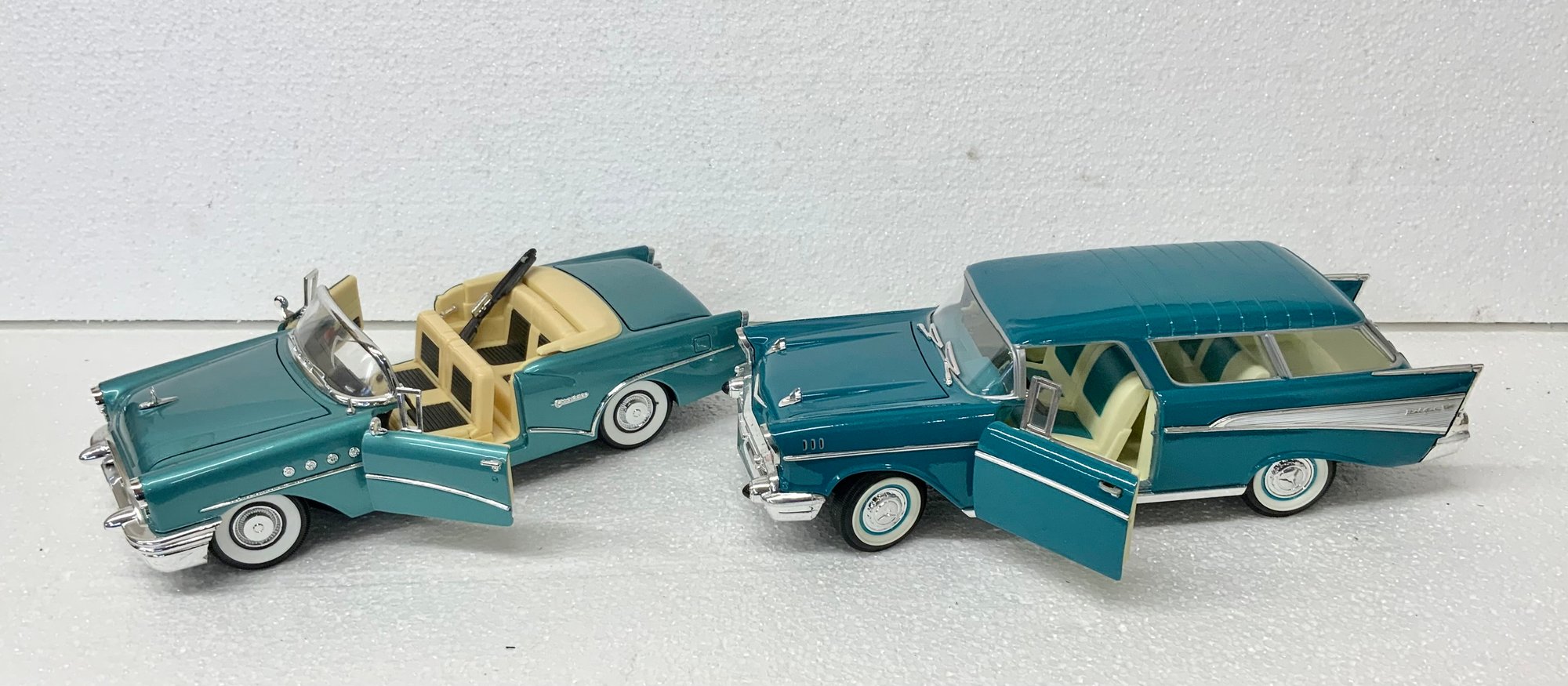 2 Collectible Cars ~ 1955 Buick Century By Mira & 1957 Chevrolet Nomad ...