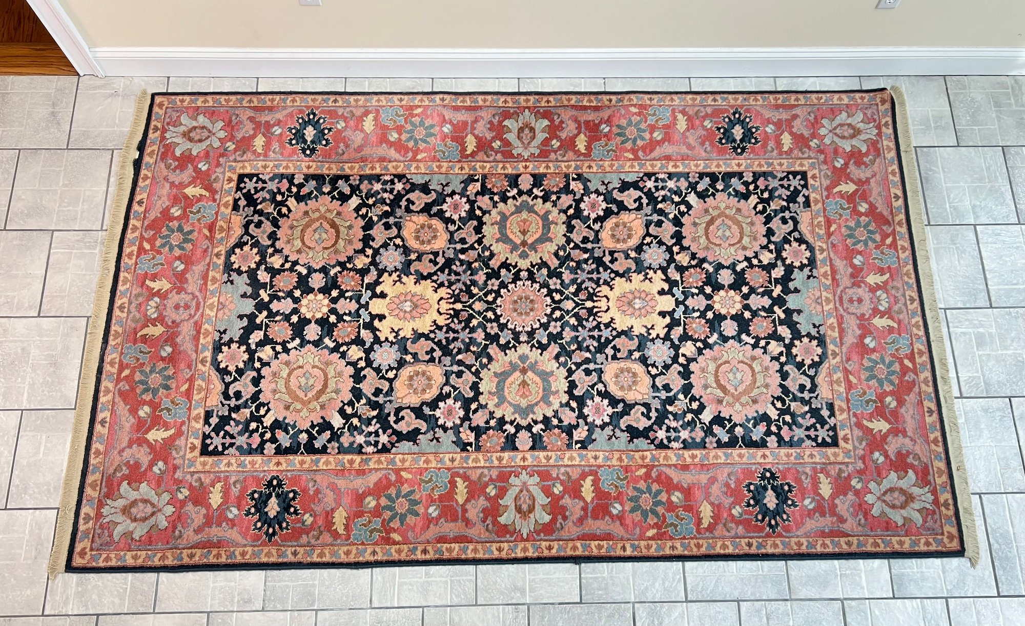 Williamsburg Karastan Wool Oriental Rug In The Kurdish Pattern 5' 9" By ...