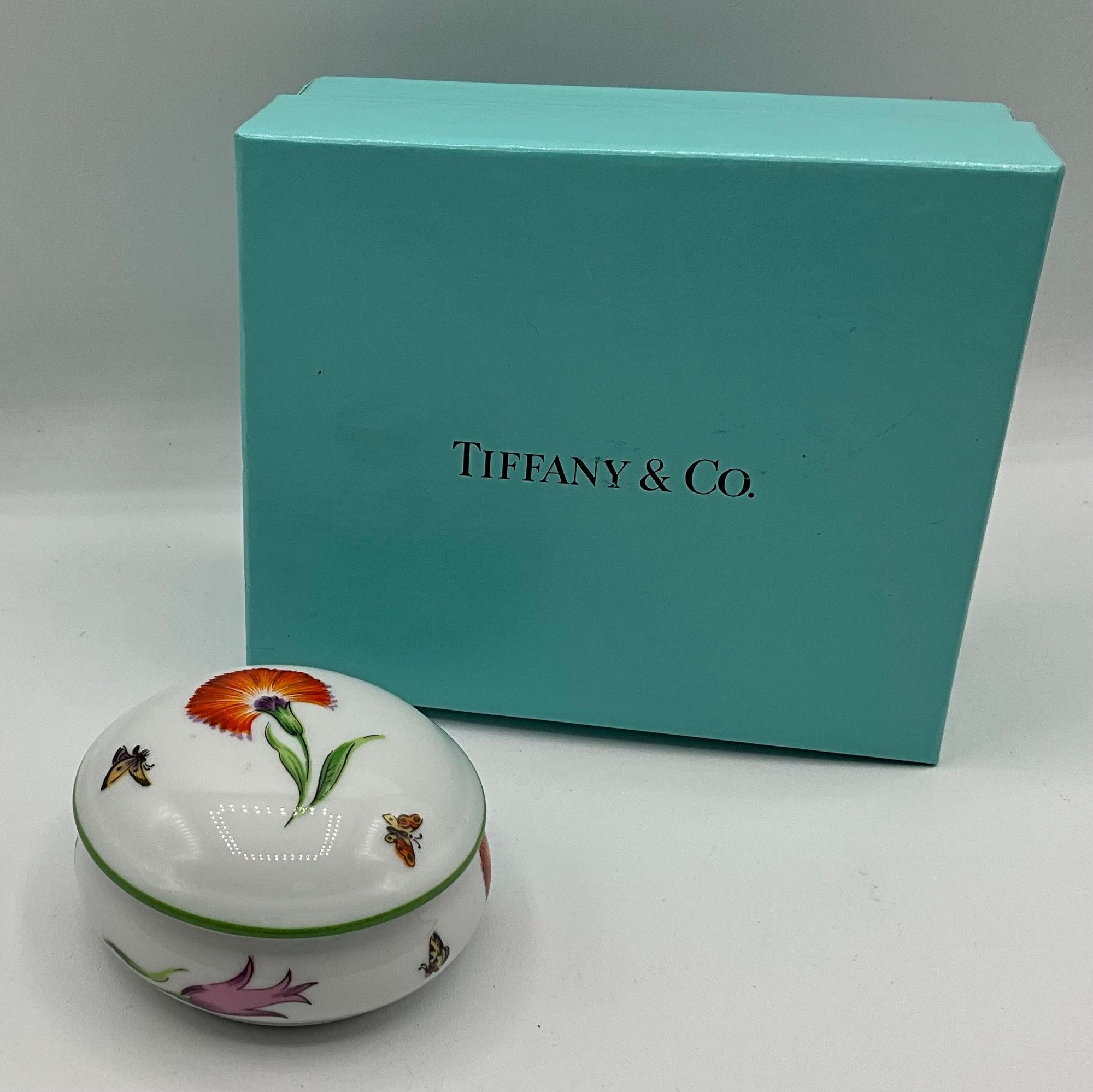Tiffany & Co Round Porcelain Trinket Box ~ Tiffany Garden ~ #40837873 ...