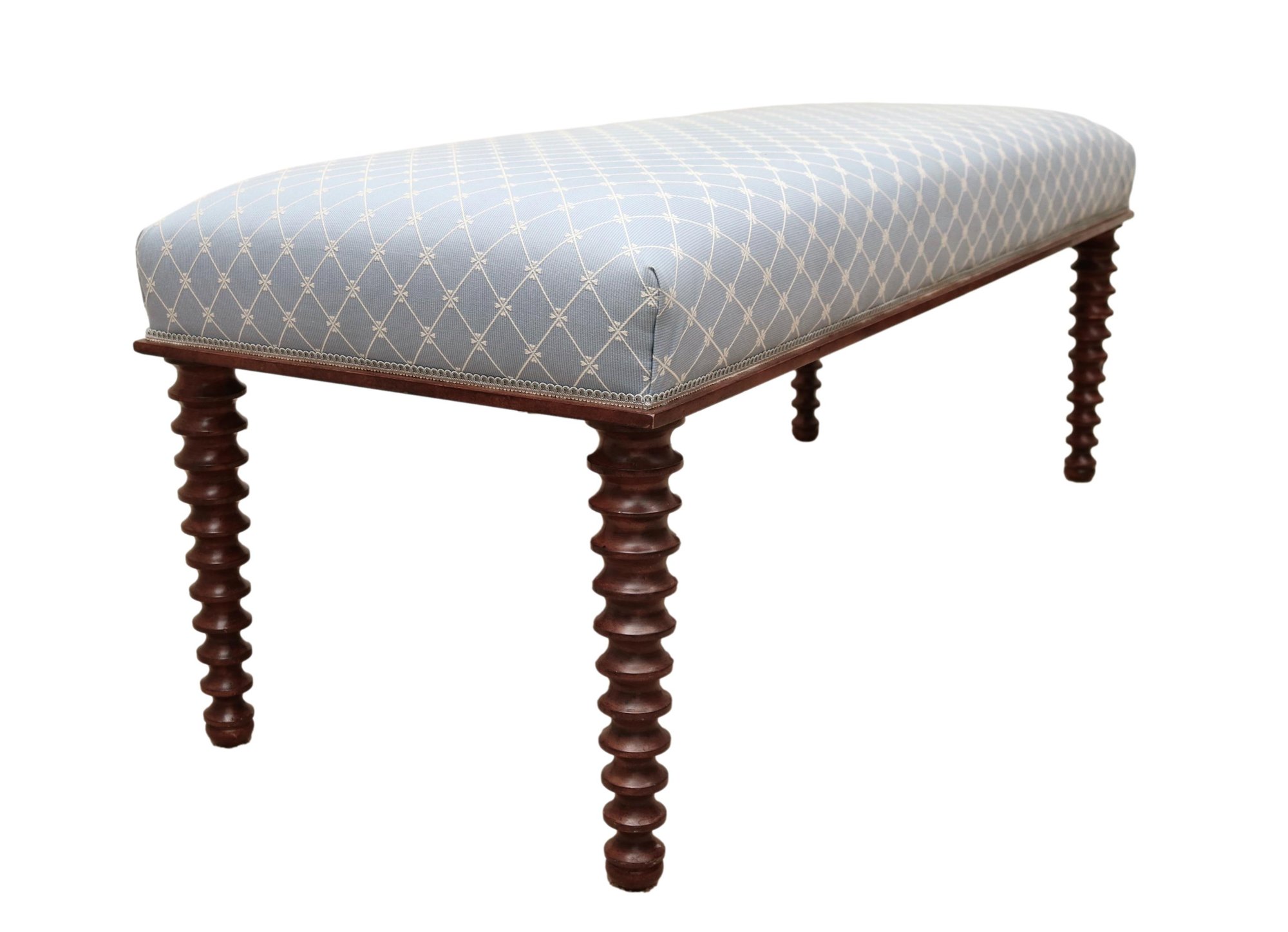 1 Of 2 Edward Ferrell Lewis Mittman Bench With Spool Turned Legs ...