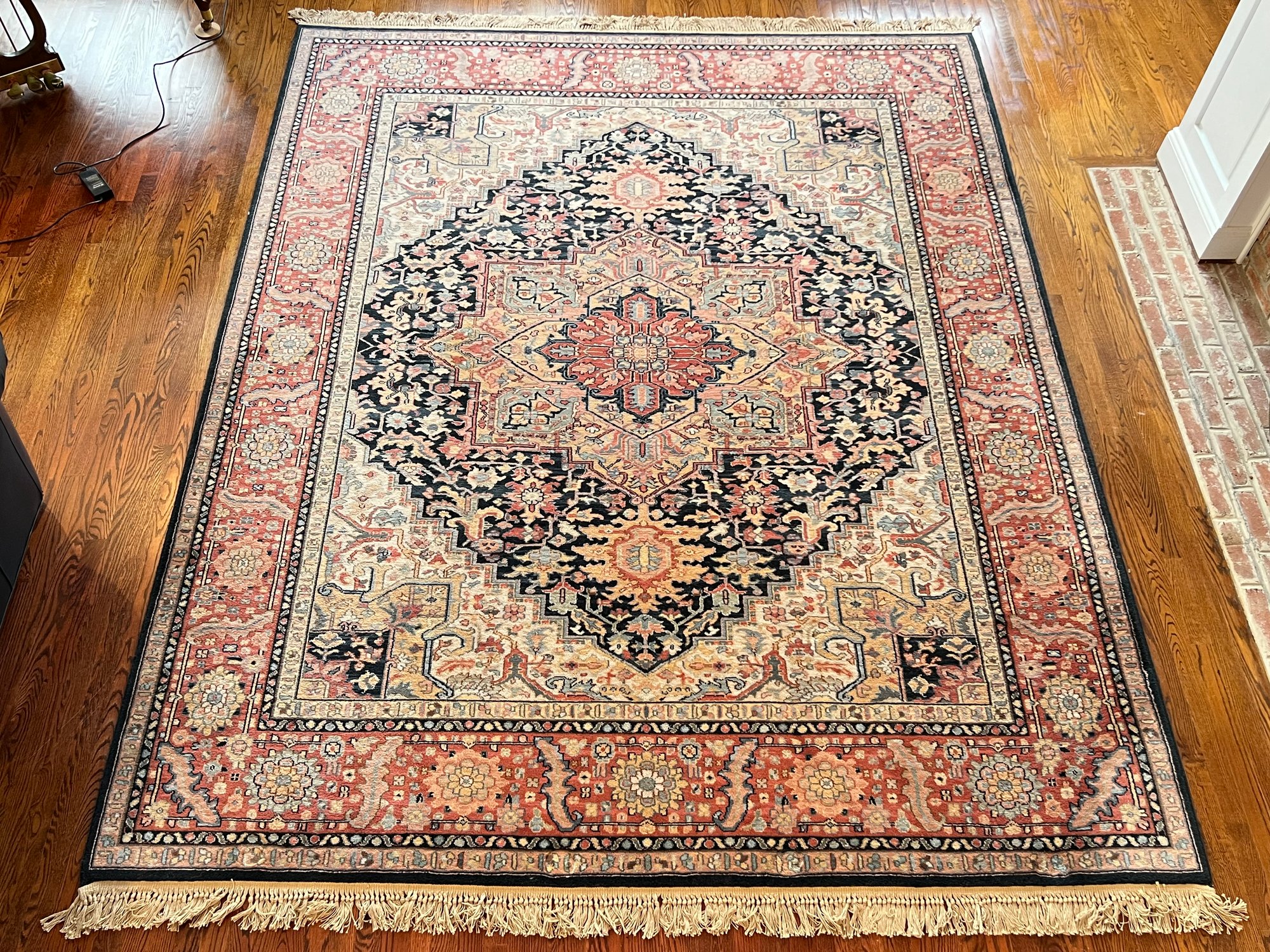 Large Karastan Wool Oriental Rug In The Navy Heriz Pattern 8' 8" By 10 ...