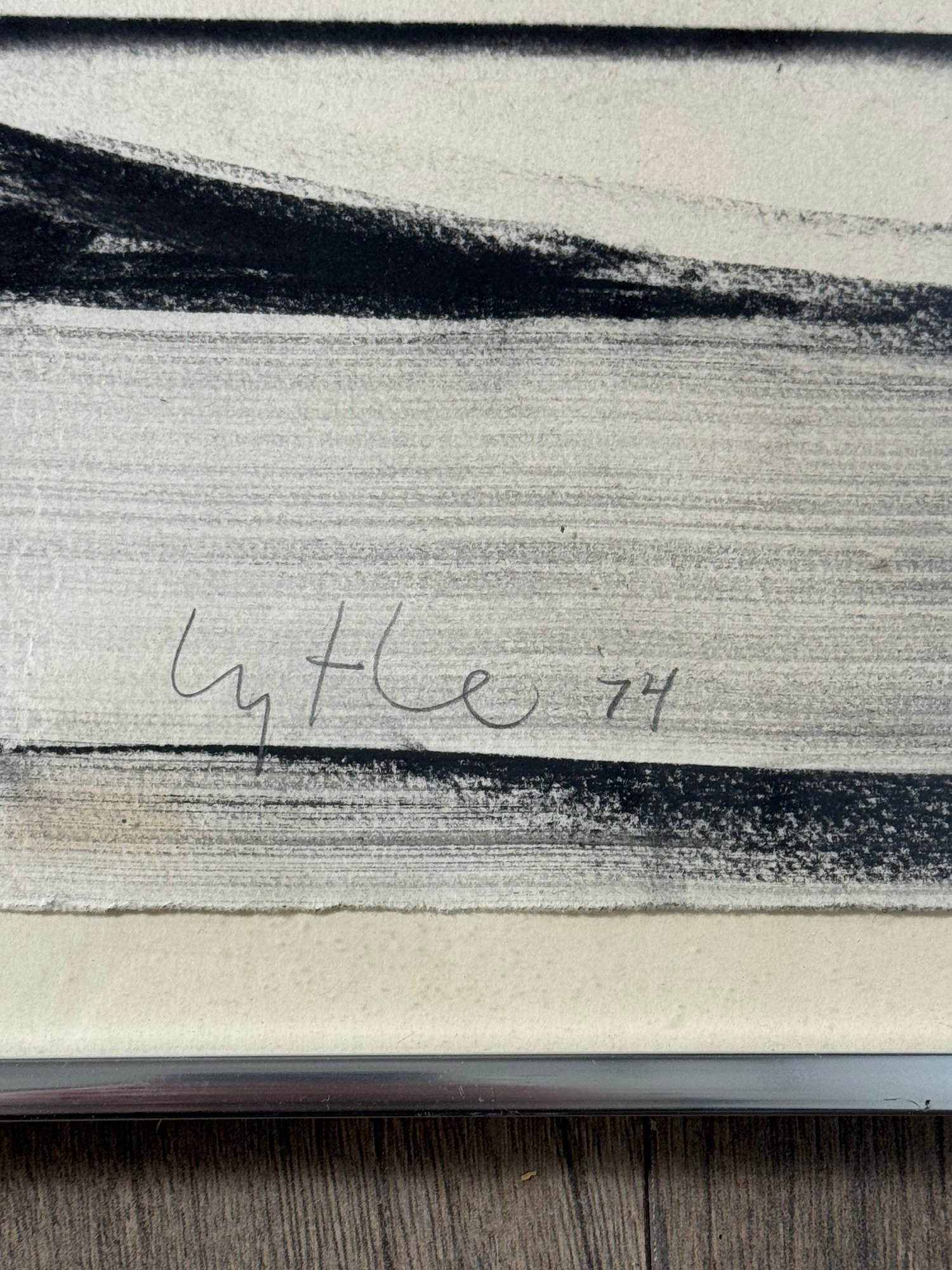 Pencil Signed Charcoal On Paper By Richard Lytle 1974 #2244996 ...