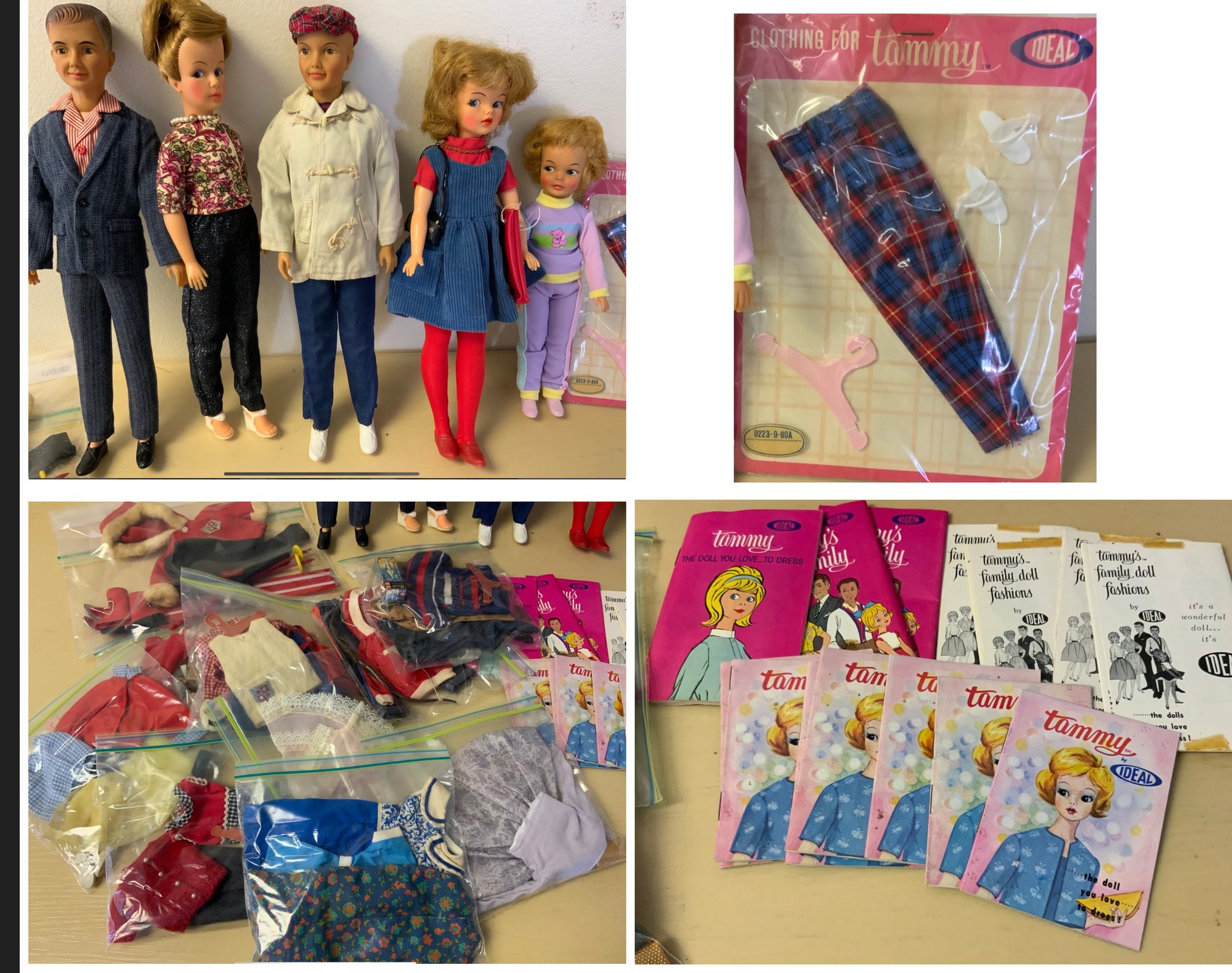Vintage Ideal Tammy Doll Family Of 5 With Clothes (J) #40799627 ...