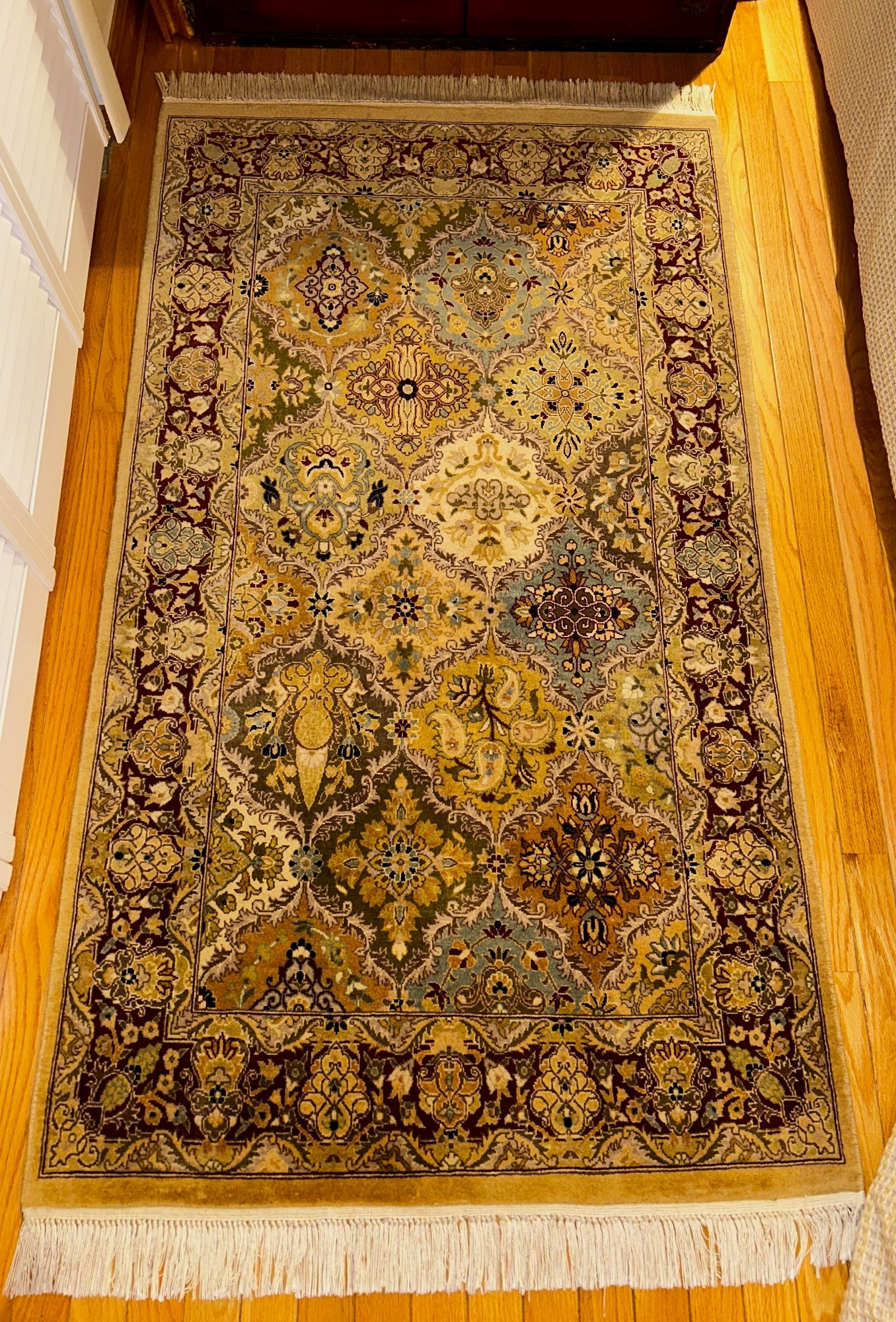 Fine Vintage Hand-knotted Persian 'Ancient Garden' Rug- 35" By 69.5 ...