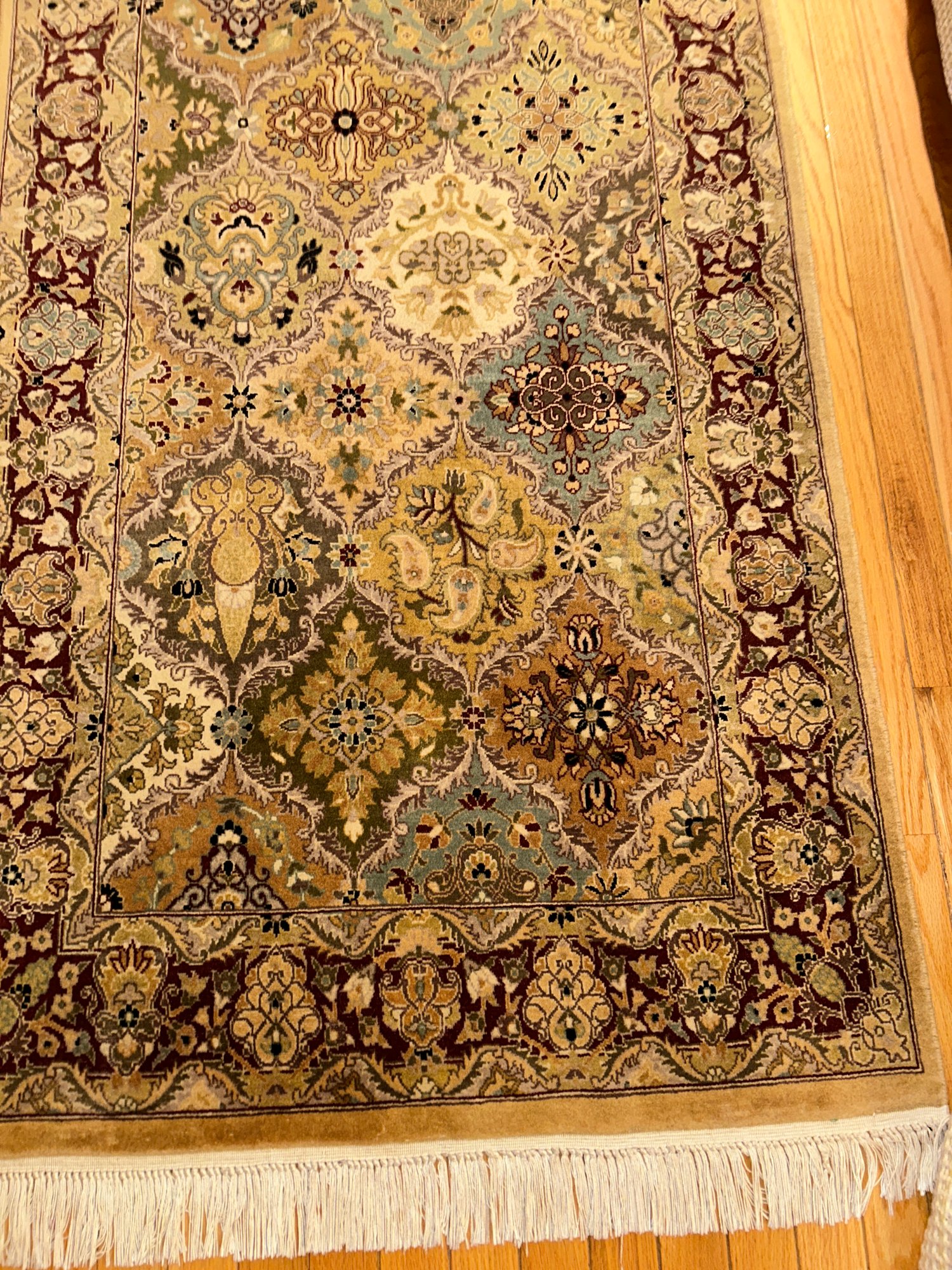 Fine Vintage Hand-knotted Persian 'Ancient Garden' Rug- 35" By 69.5 ...