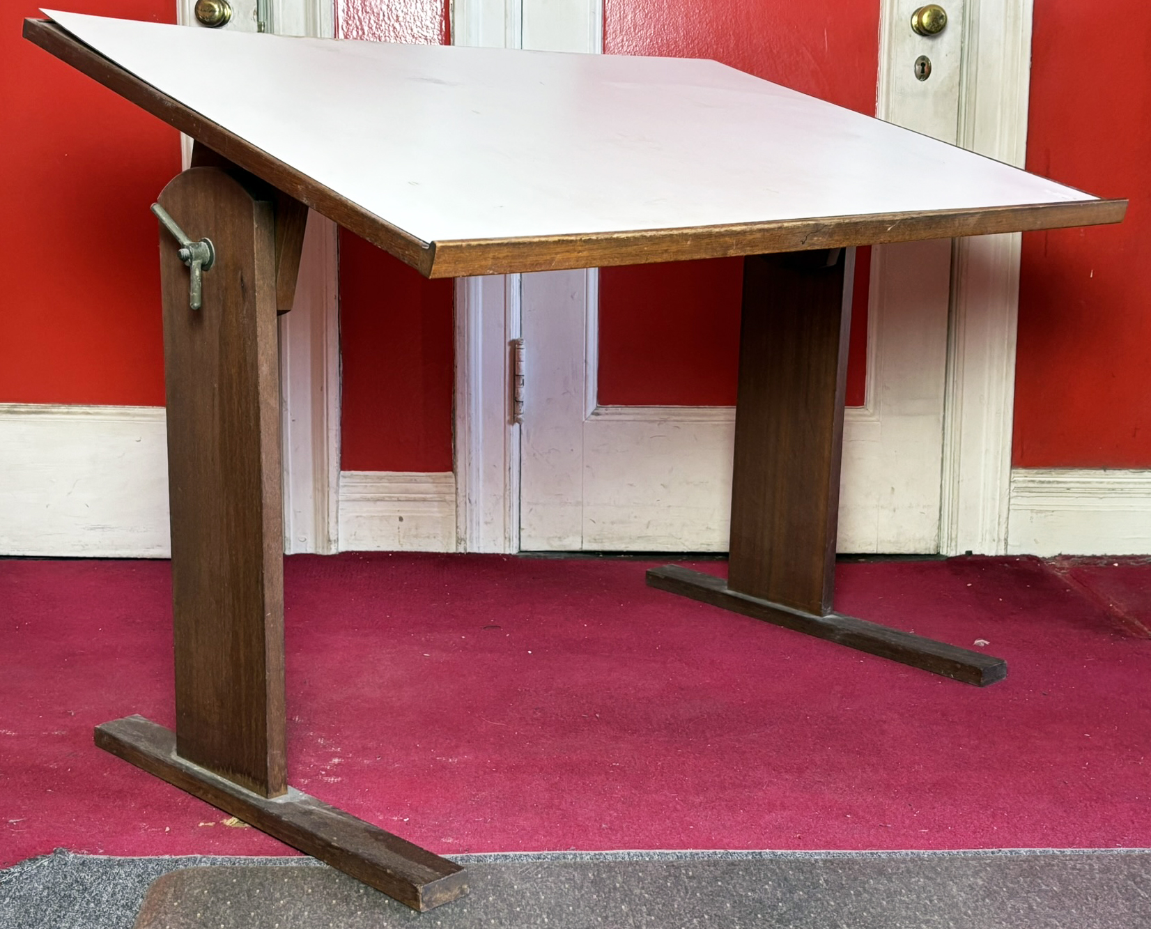 A Vintage Danish Modern Teak And Formica Drafting Table, C. 1970's ...