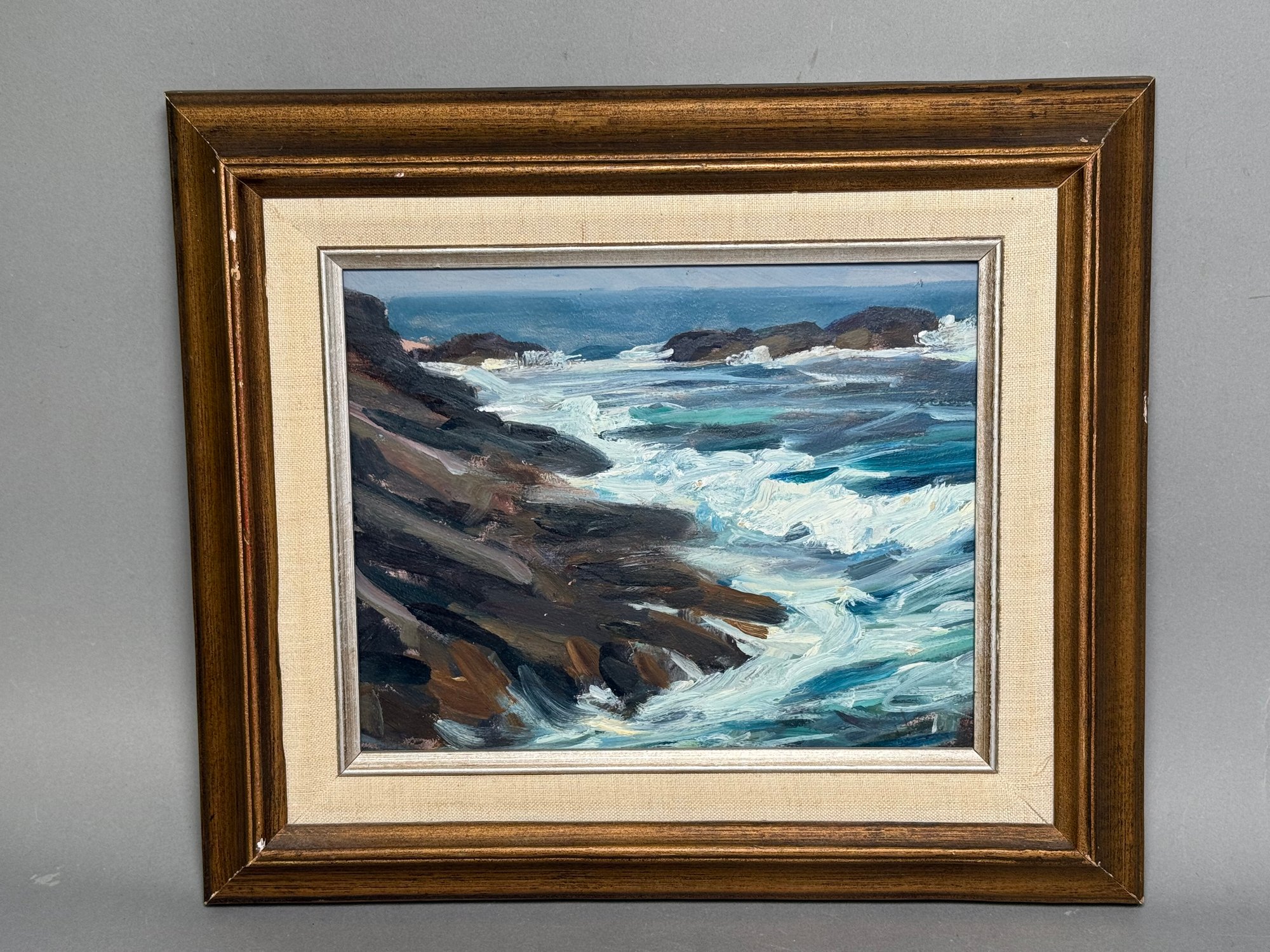 Fred Wiley "Christmas Cove Monhegan Island Maine" Original Oil Painting ...