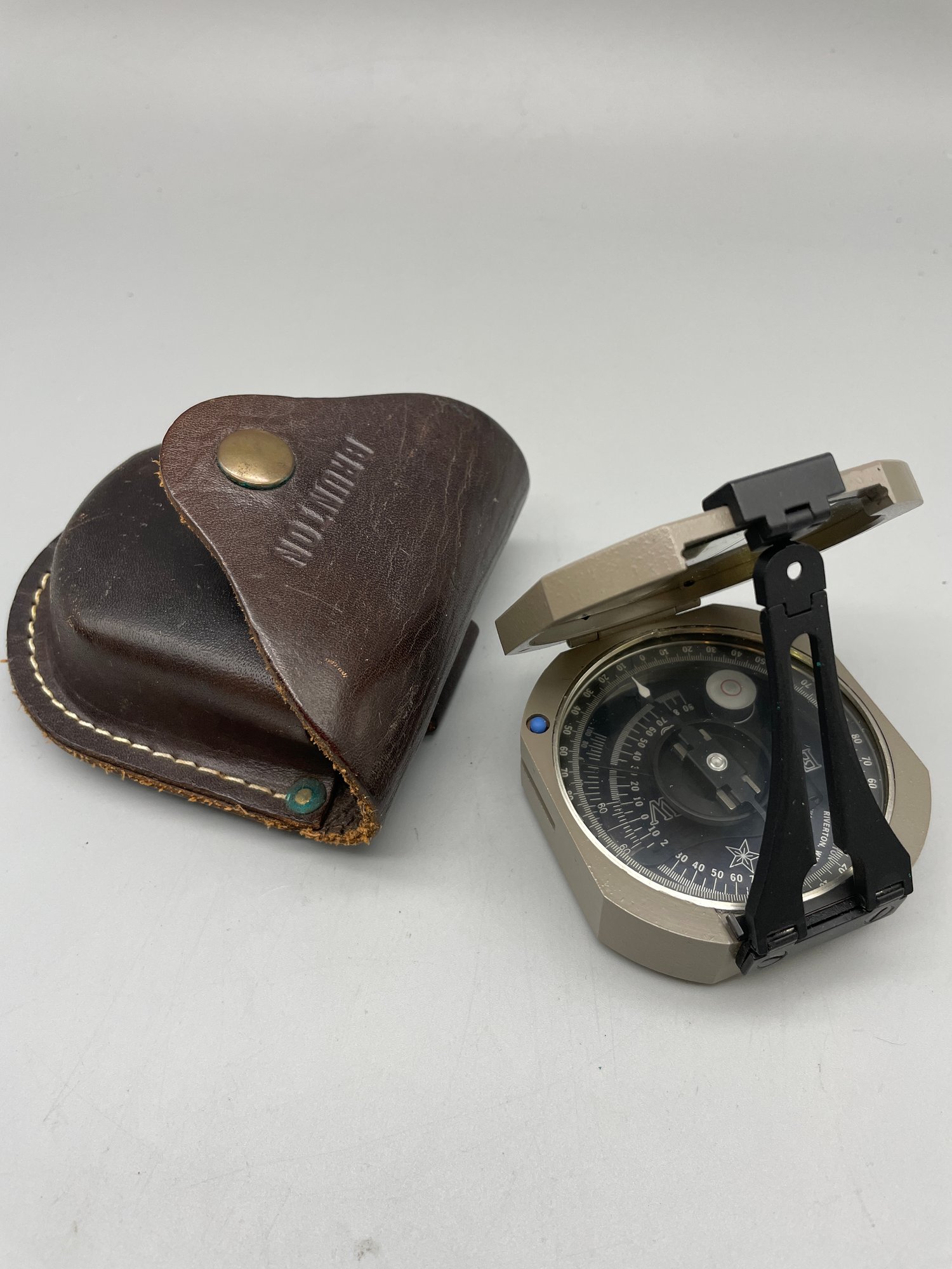 Vintage Brunton Pocket Transit Compass With Leather Case. #2044854 ...