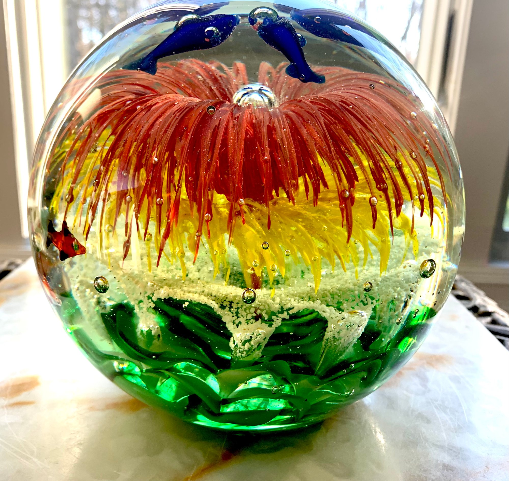 Large Substantial Paperweight Sphere With Underwater Scene #1707483 ...