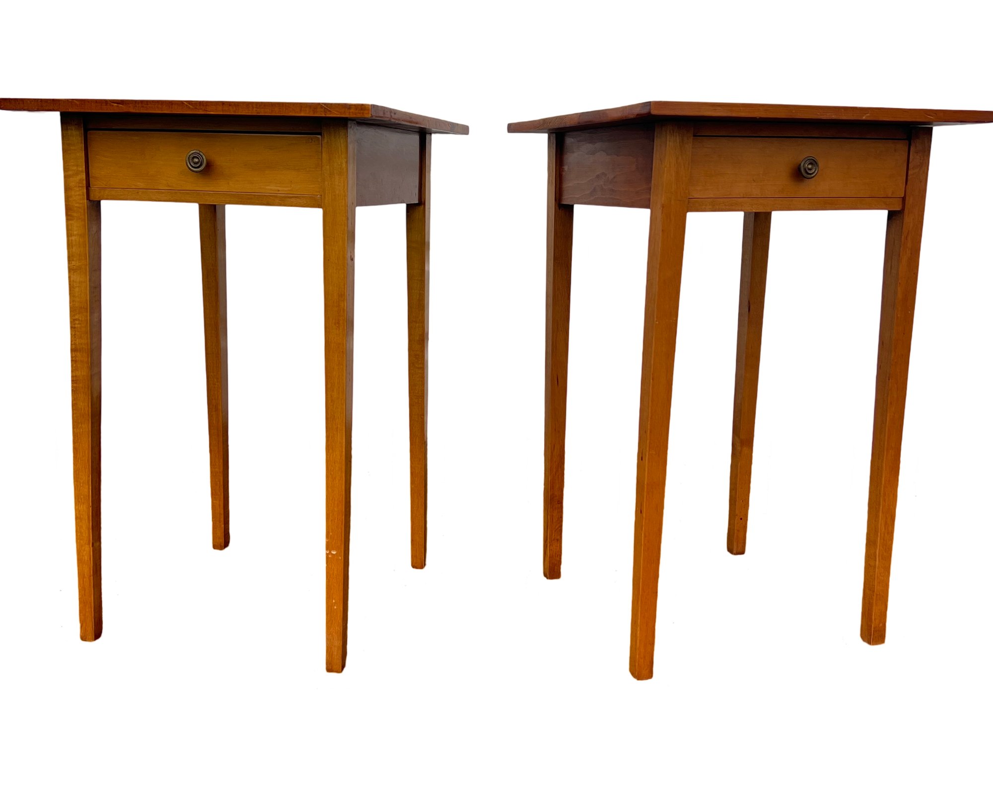 Lot Of Two - Two Stephen Swift Hepplewhite Style Cherry One Drawer Side ...