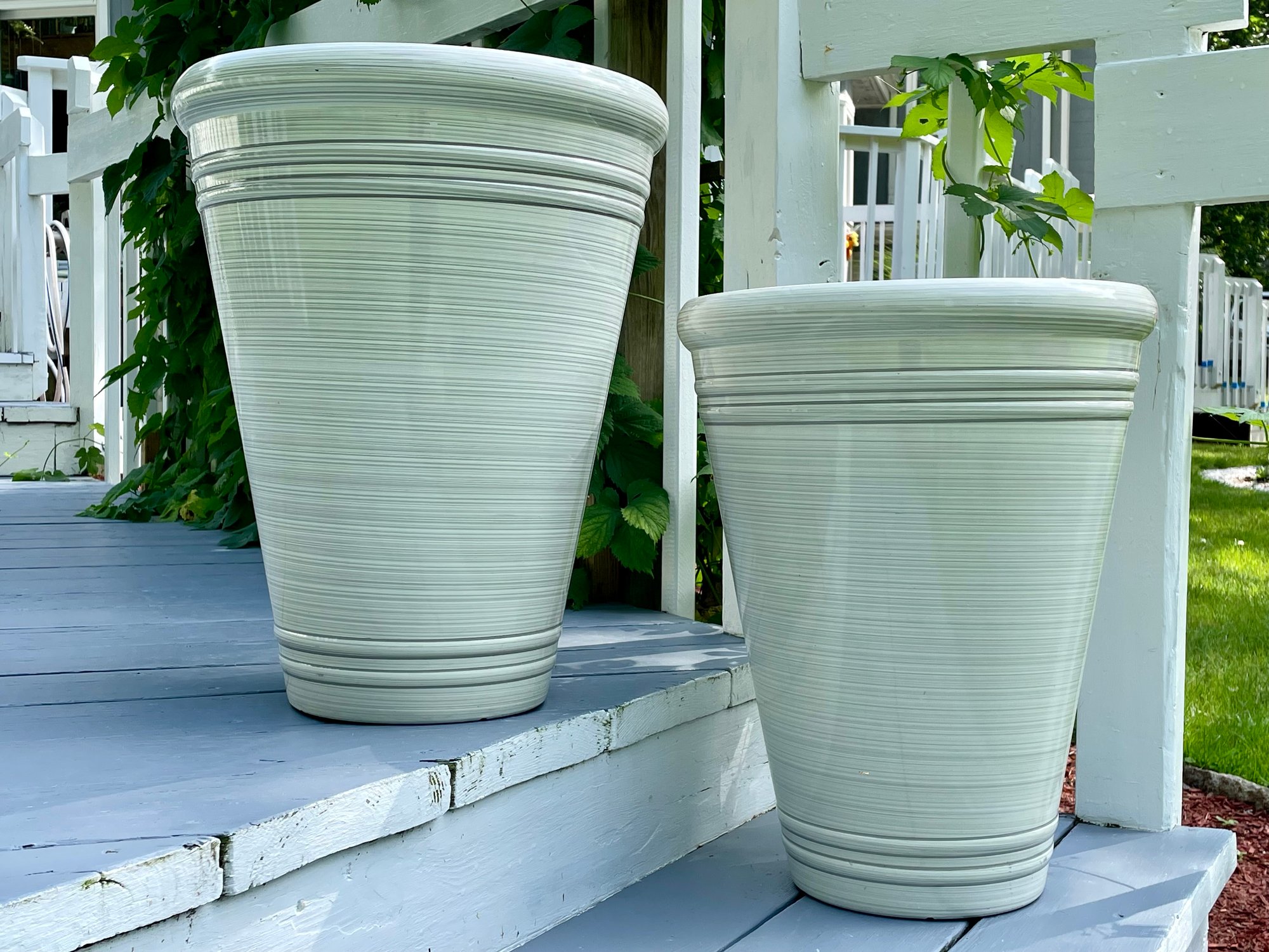 Pair Of Stylish Tall Planters By Style Selections #40790737 ...