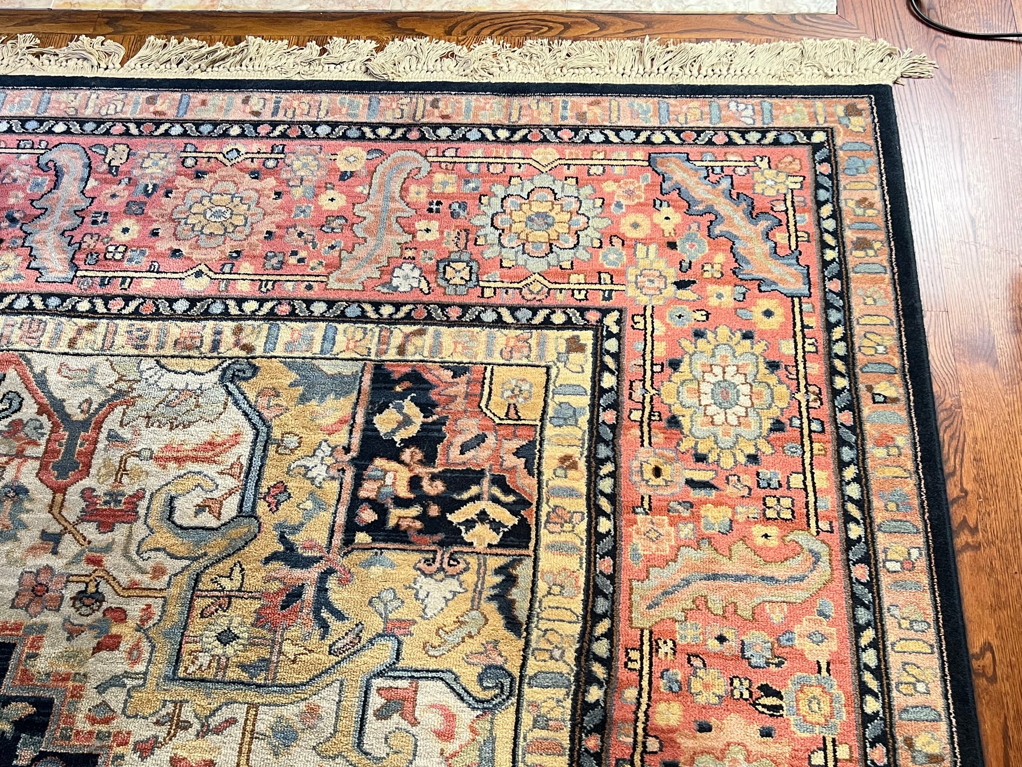 Huge Dining Room Karastan Wool Oriental Rug In The Navy Heriz Pattern ...