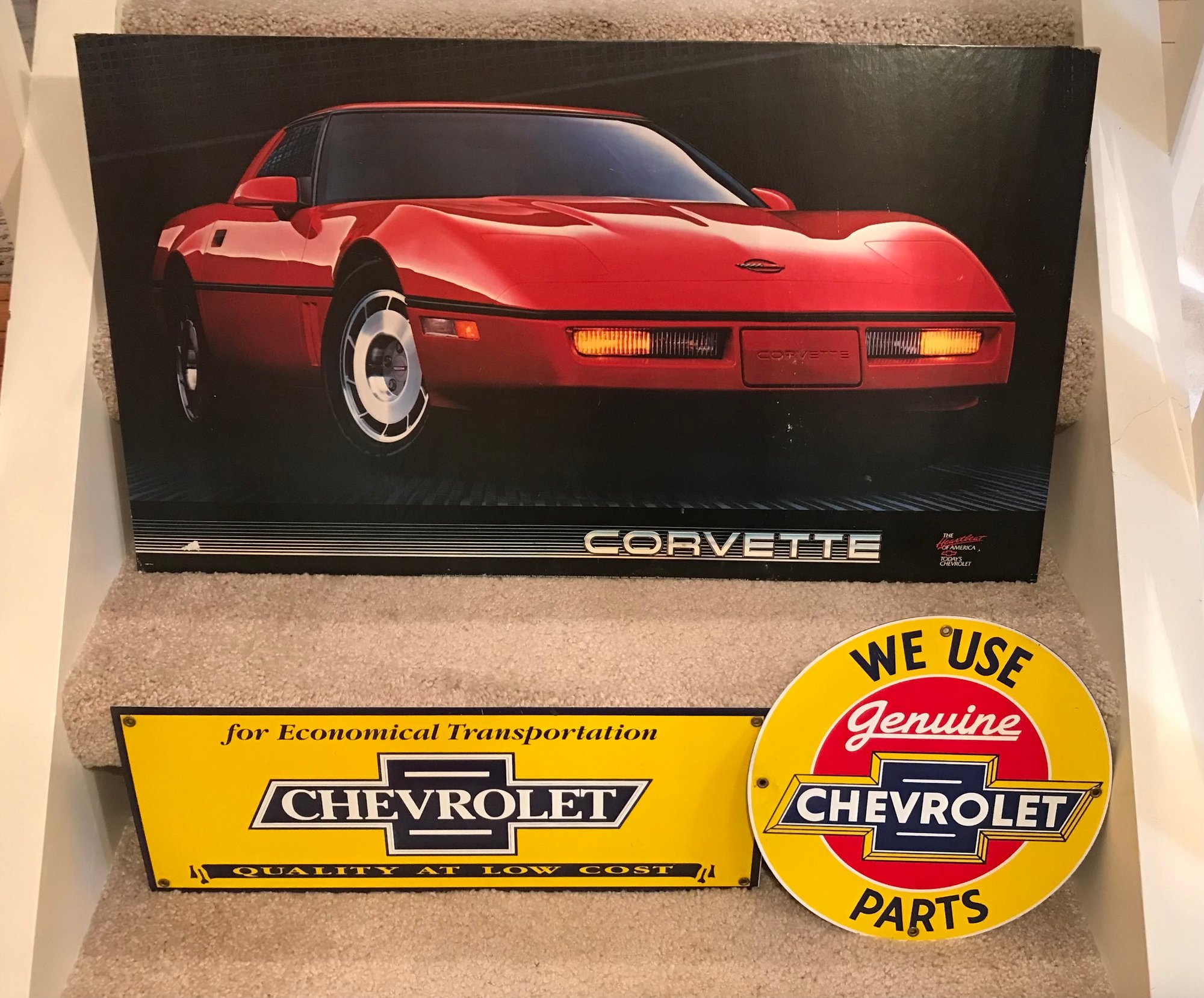 Chevrolet Signs And Corvette Picture #2214689 | Auctionninja.com
