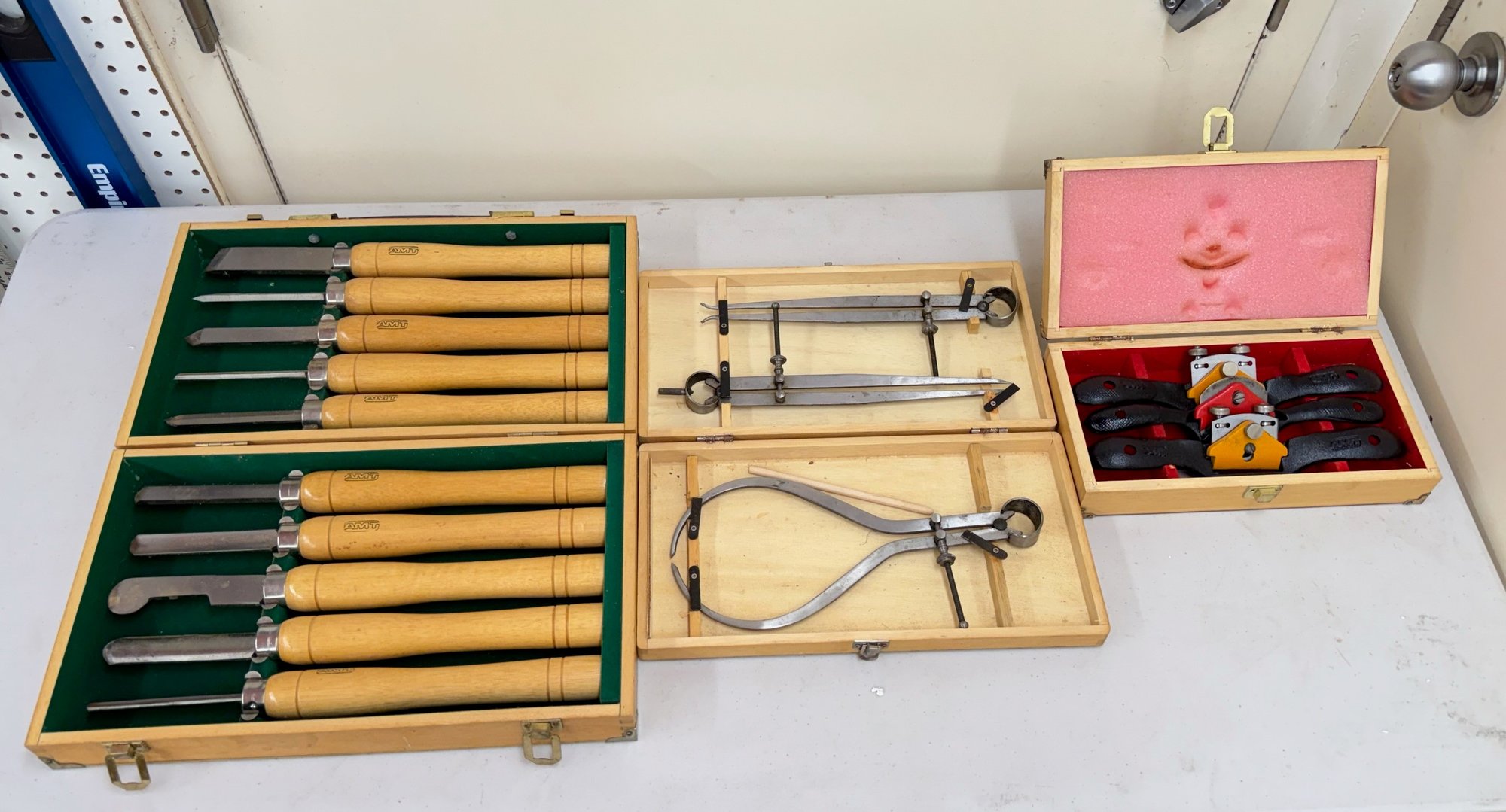 3 Pieces AMT Tools Includes Lathe Chisels, Spoke Shaves, And Calipers ...