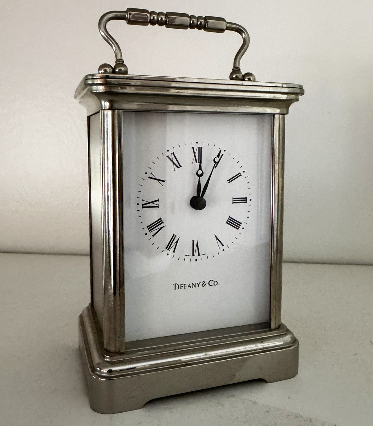 A Silver Carriage Clock By Tiffany & Co #2123022 | Auctionninja.com