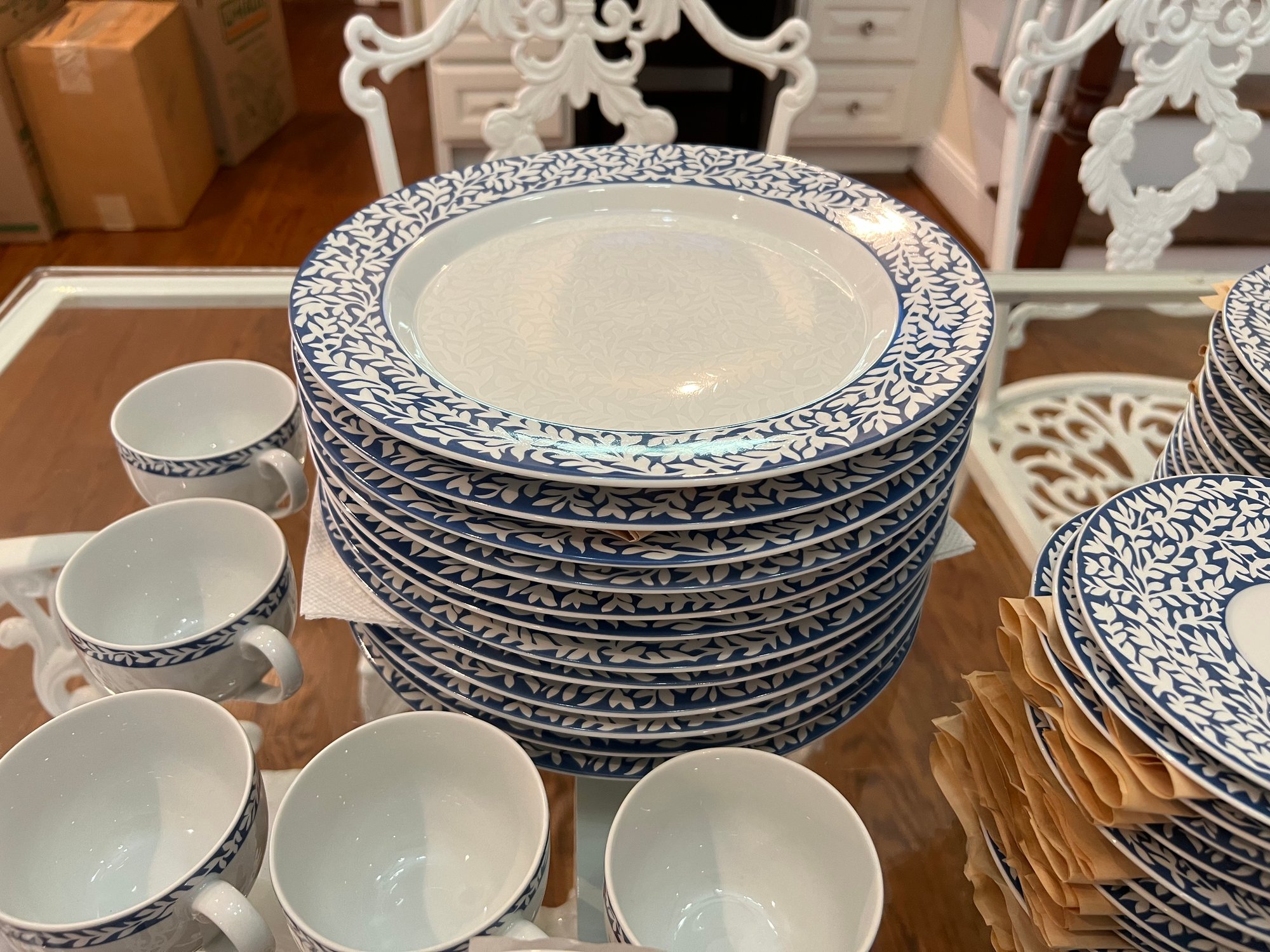 89 Piece Dansk International Designs Trellis Dinnerware Set For 12 In ...