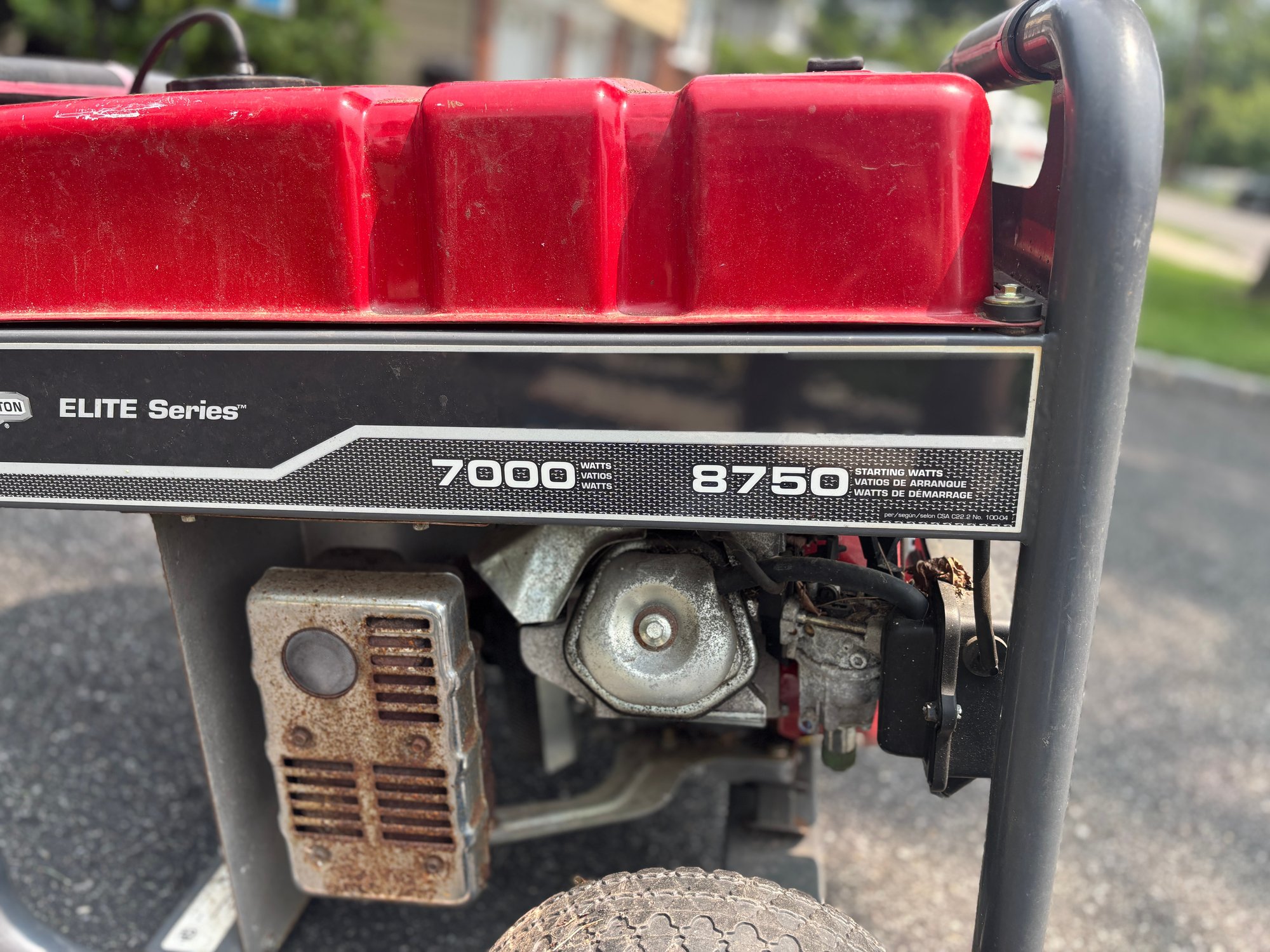 Briggs & Stratton Elite Series 7000 Running Watt / 8750 Starting Watt Generator #2138806 ...