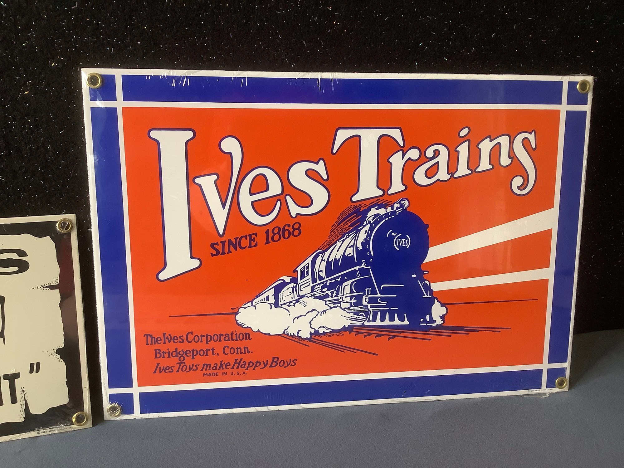 Pair Of Metal Train Signs #2147653 | Auctionninja.com
