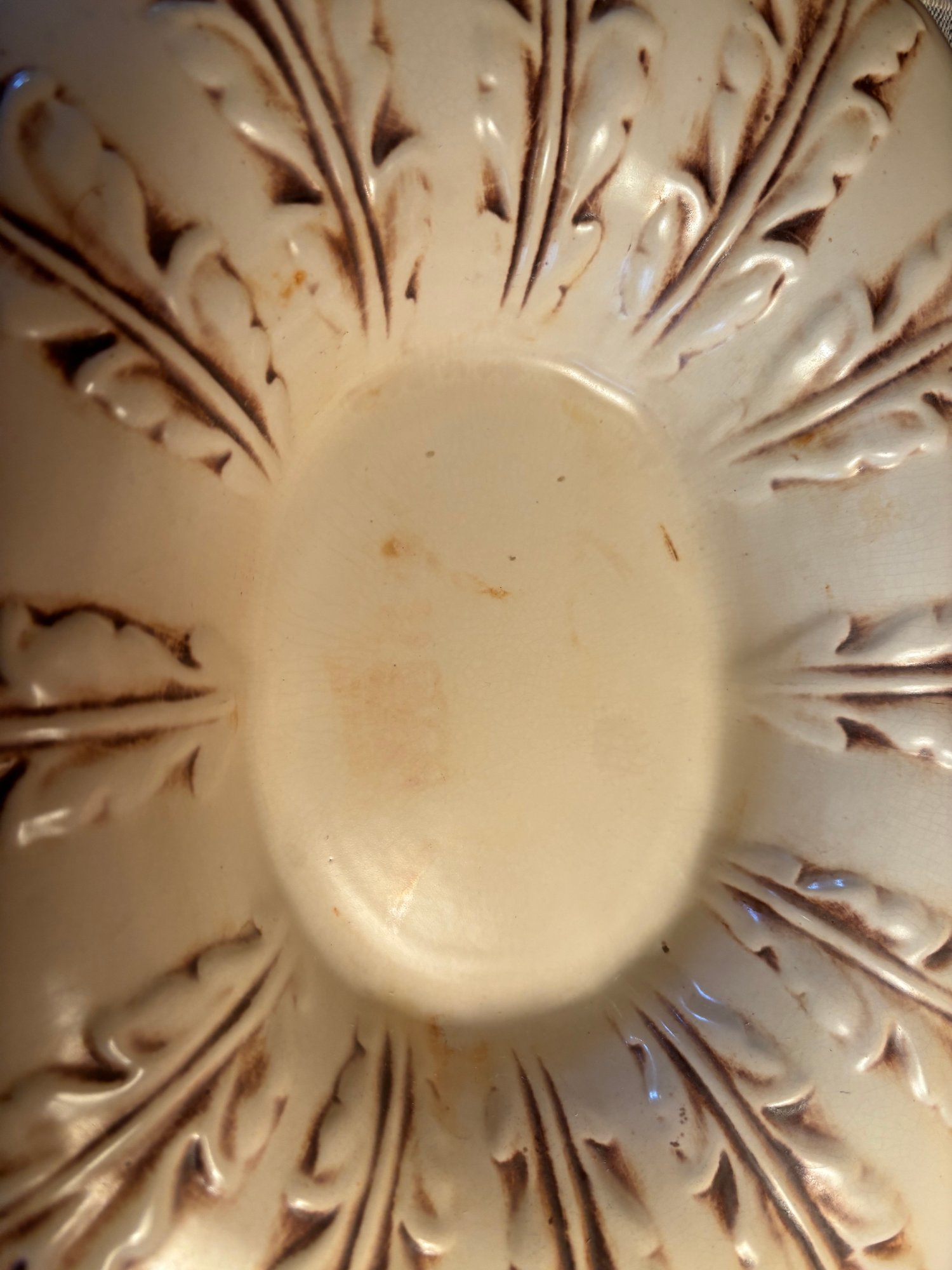 Red Wing #525 Pottery Console Bowl #2091535 | Auctionninja.com