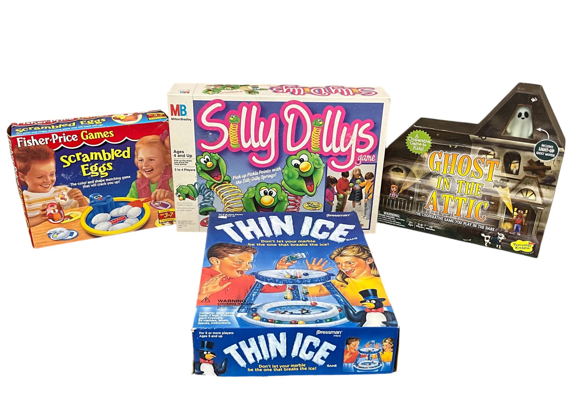 Vintage Rare Board Games Silly Dillys, Thin Ice, Scrambled Eggs ...