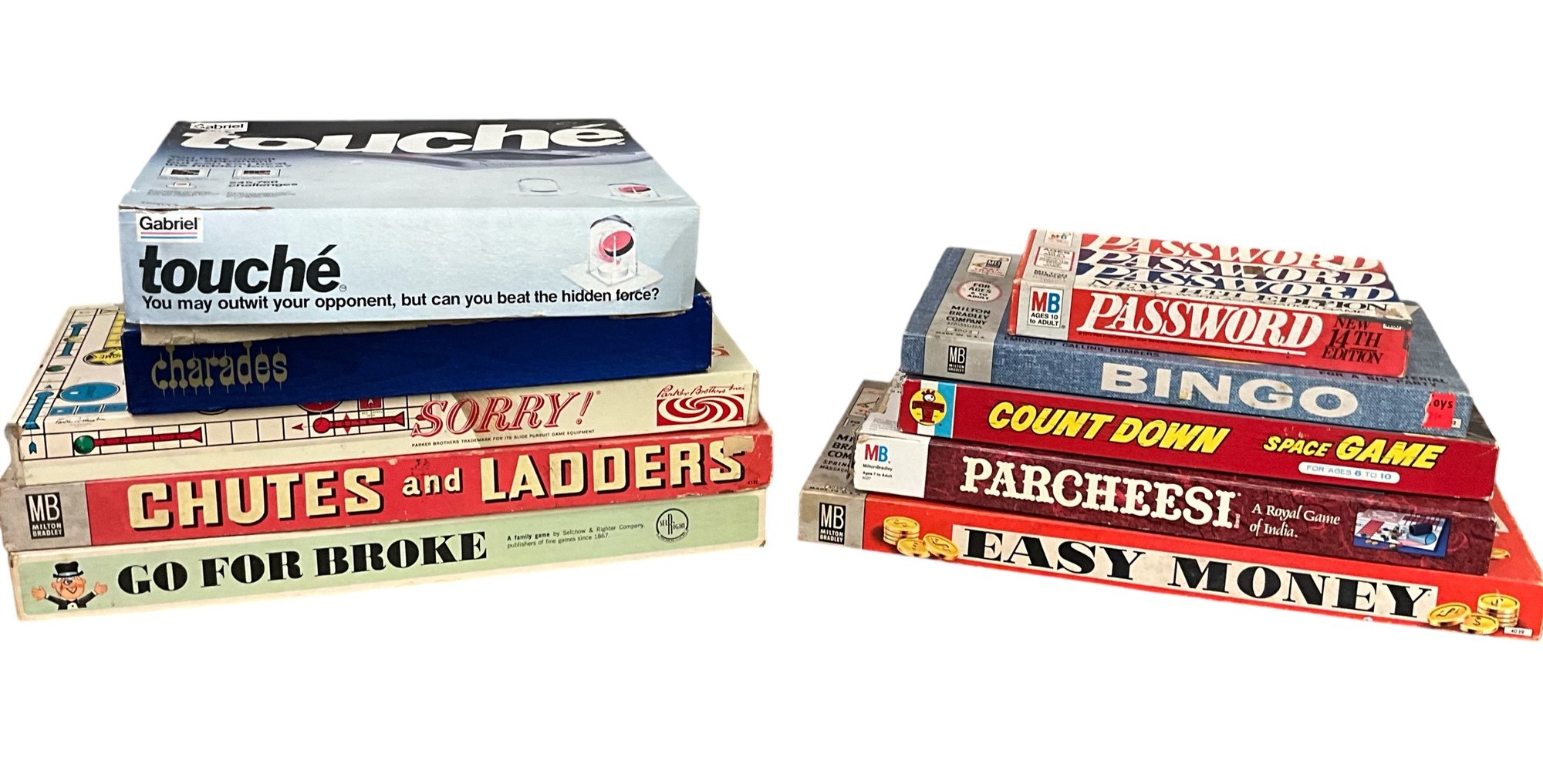 Vintage Rare Board Games Including Chutes & Ladders, Charades, Count ...