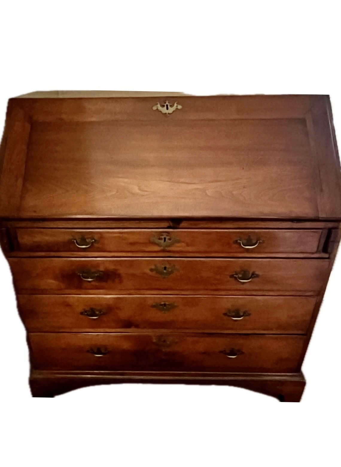 Antique 18th Century Wooden Queen Anne Slant Front Secretary Desk ...