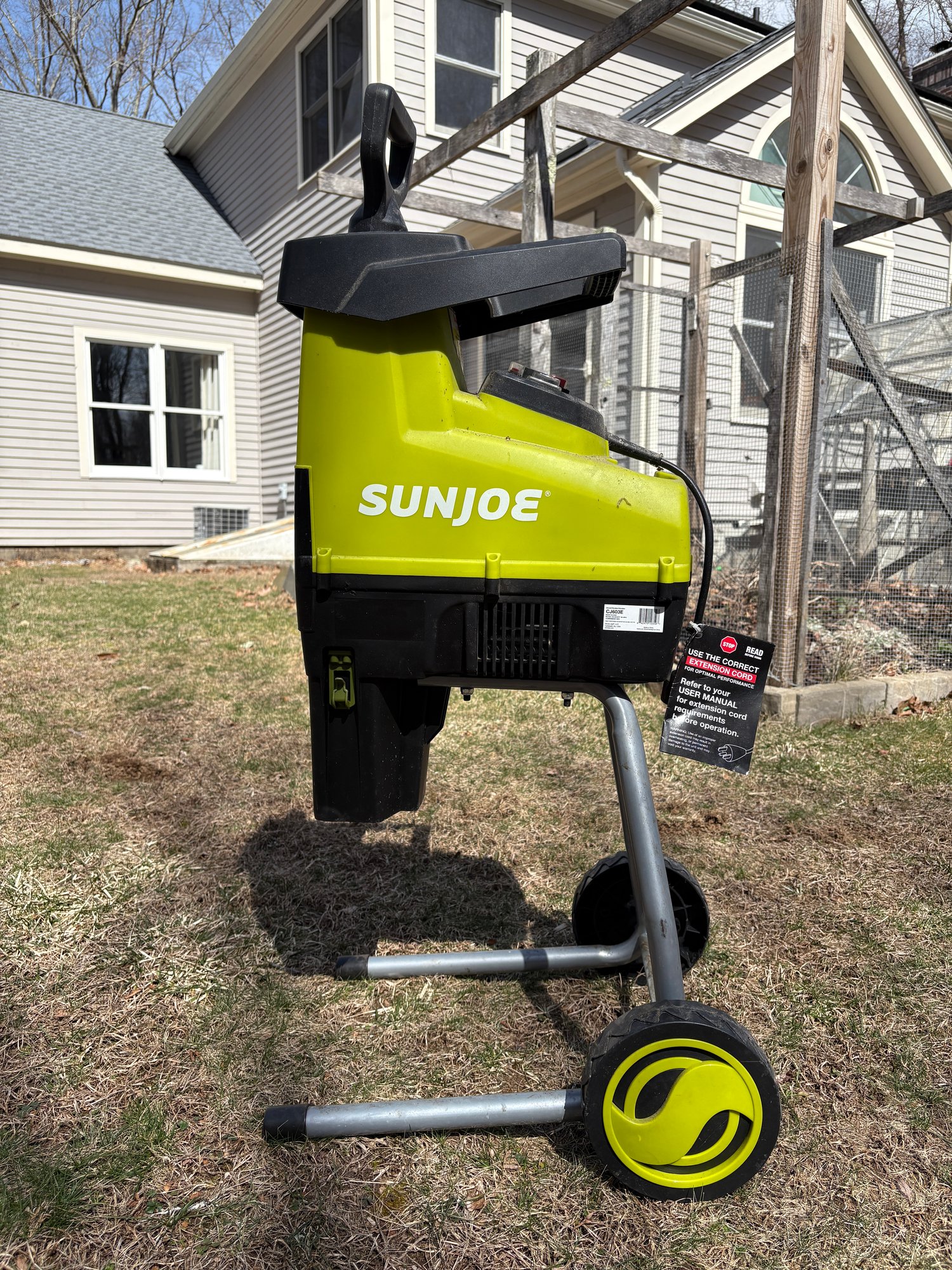 Sun Joe CJ603E 15-Amp 1.7-Inch Cutting Diameter Electric Silent Wood ...