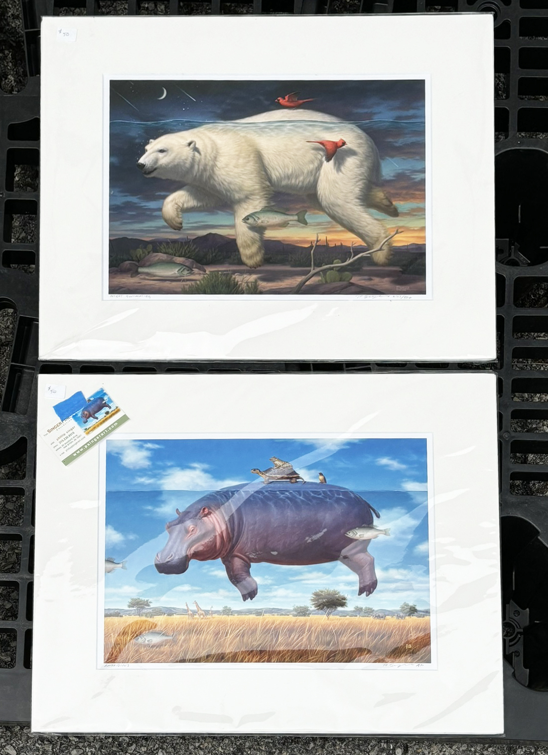 A Pair Of Lithogrphs By Philip Singer - Artist Proof, Numbered, And ...