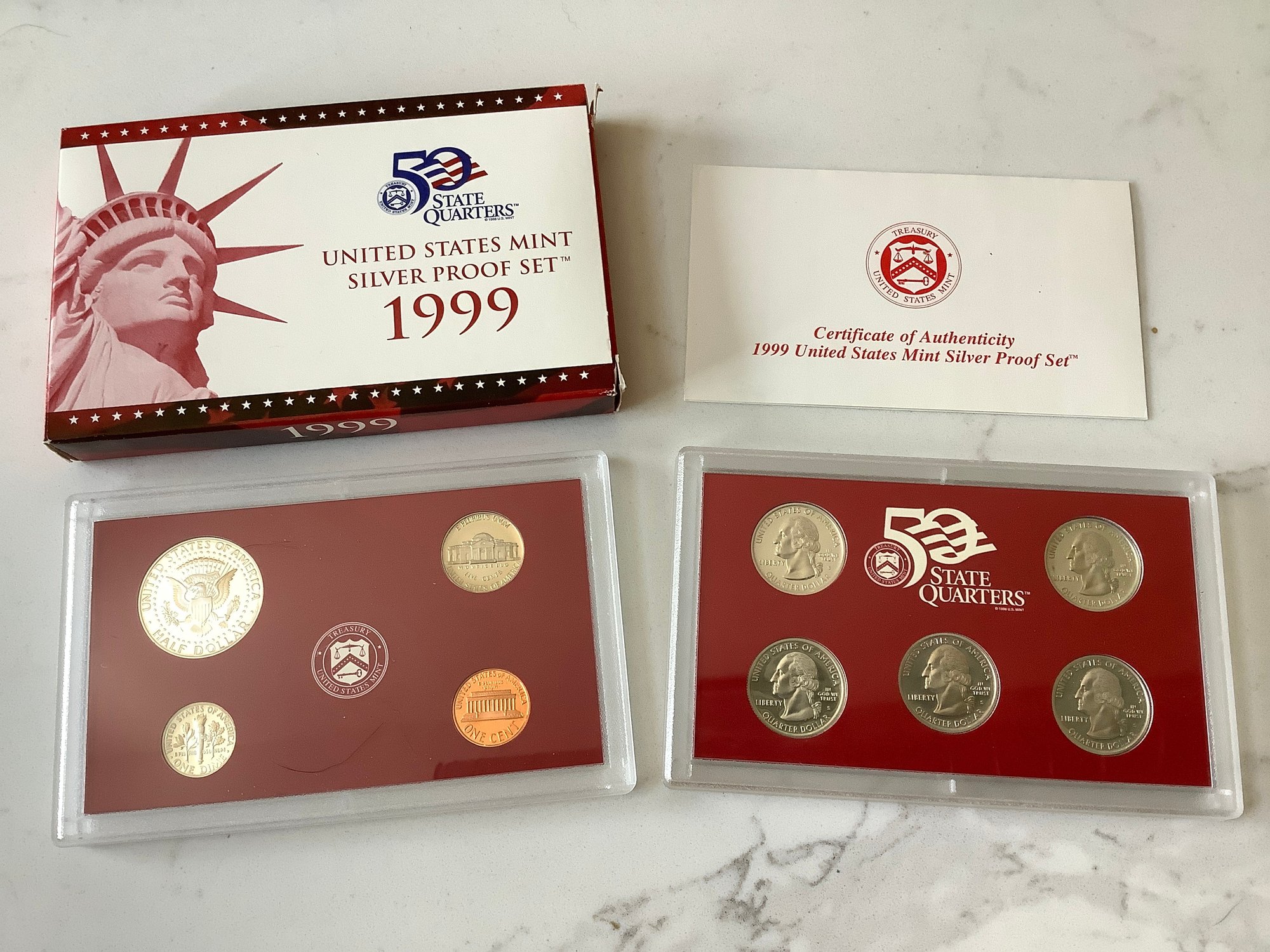 1999 United States Mint Silver Proof Set #24 #2242478 | Auctionninja.com
