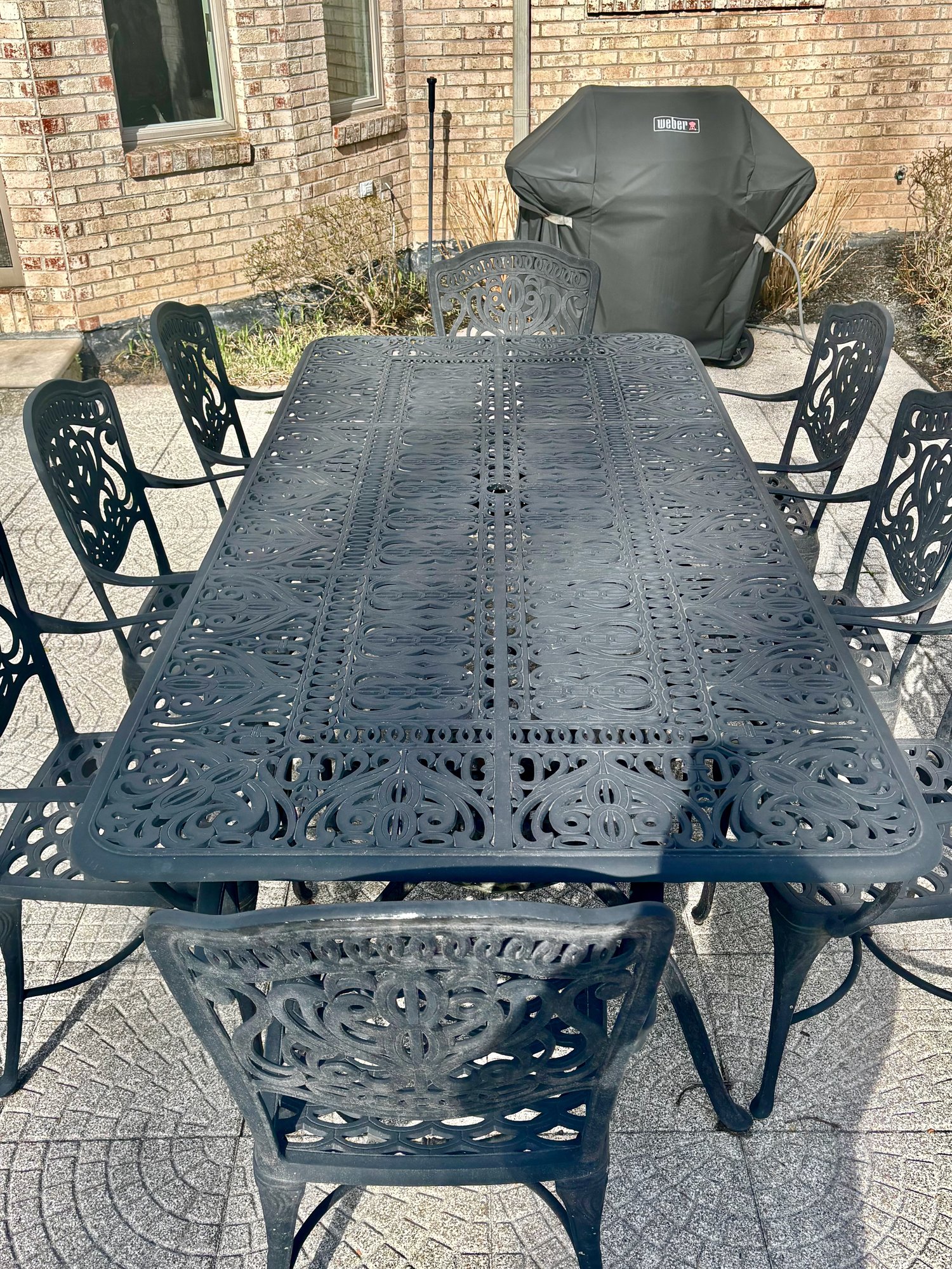 Hanamint Chateau Rectangular Table And 8 Tuscany Dining Armchairs ...