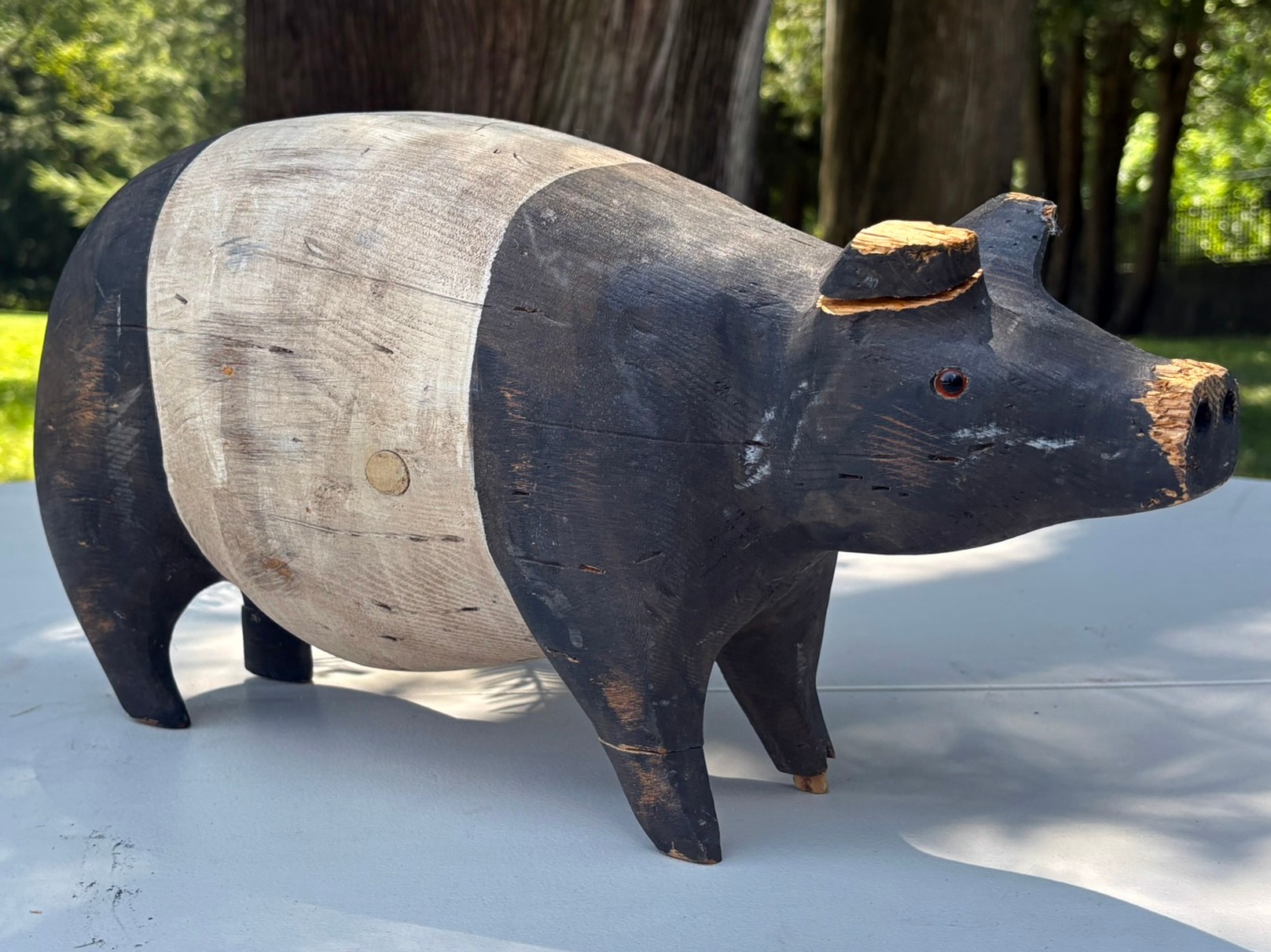 A Vintage Folk Art Pig, Richard Connolly 1987 #2163893 | Auctionninja.com