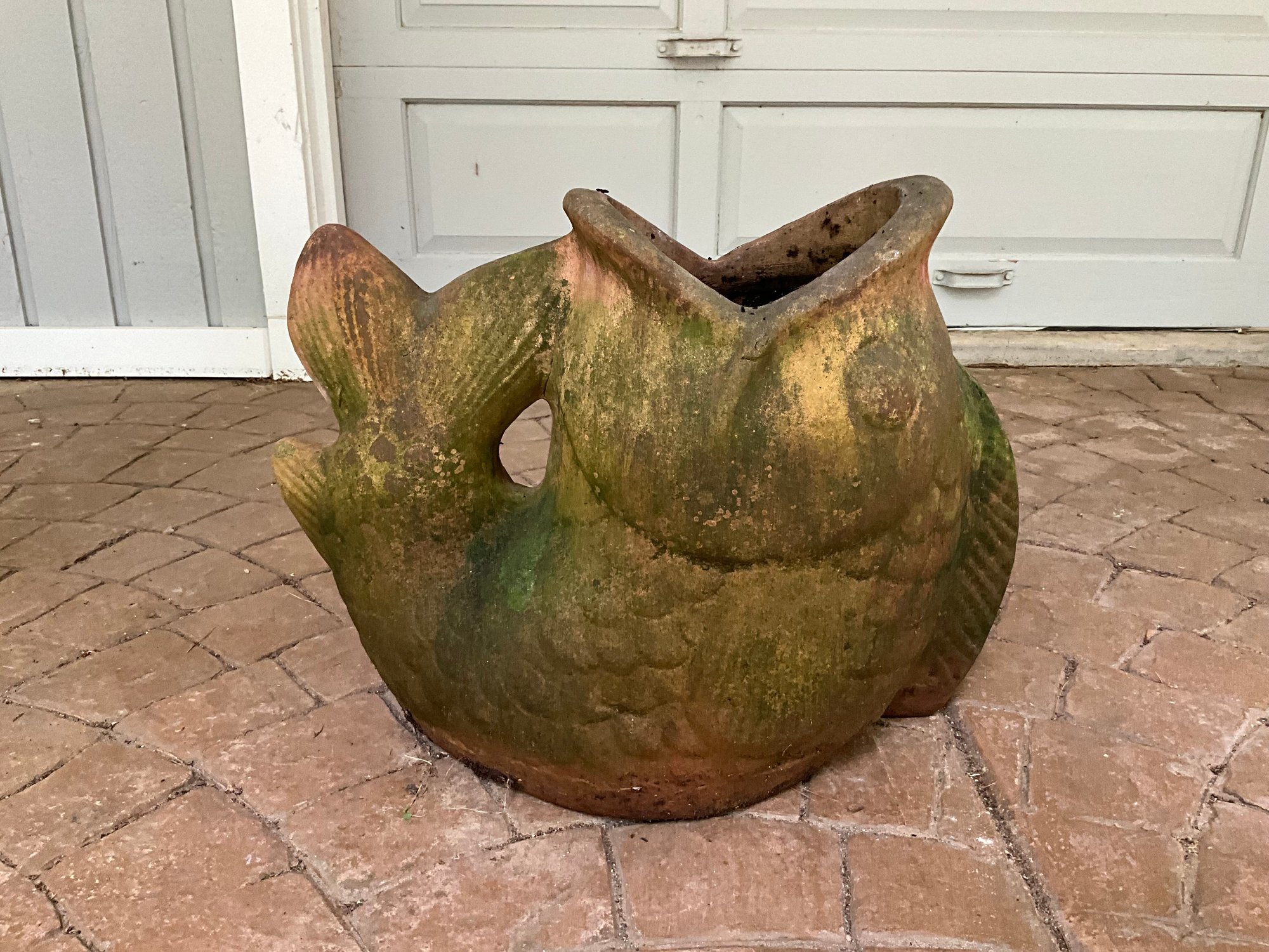 Adorable Large 17.5 Inch Tall Pottery Fish Planter #2134364 ...