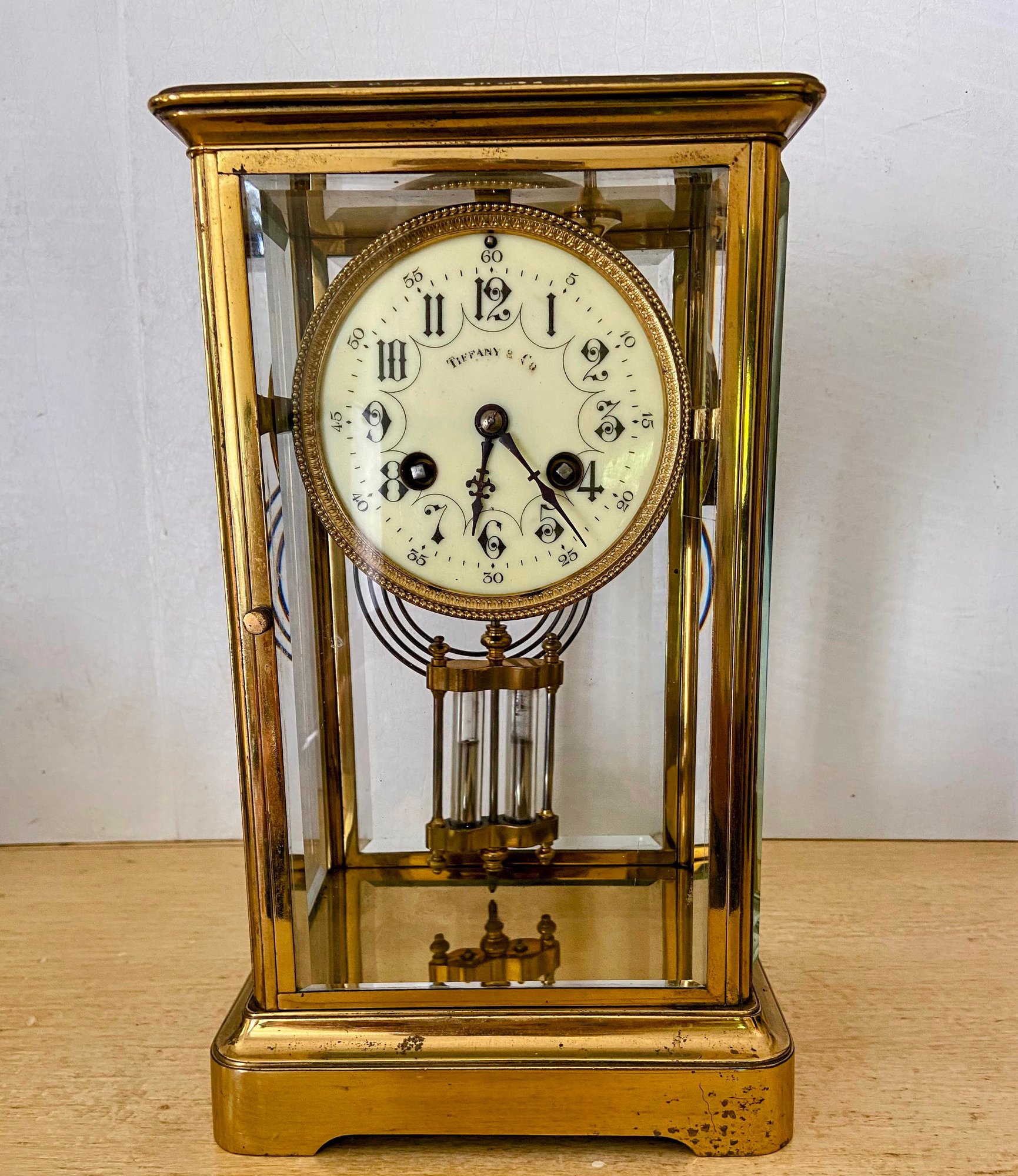 Tiffany & Co. French Crystal Regulator Clock - Early 1900's Mercury ...