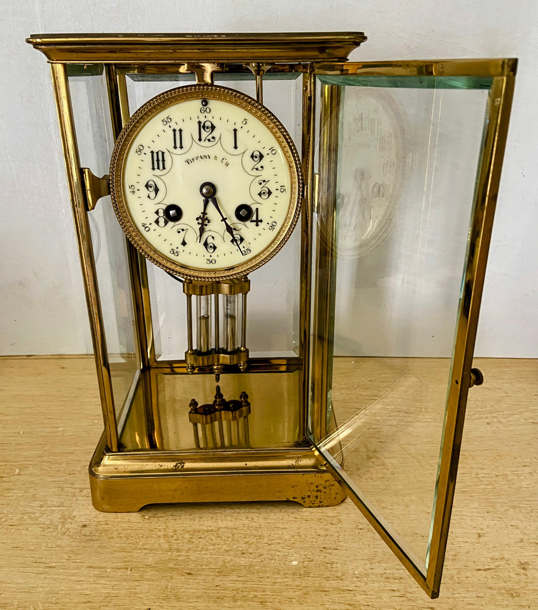Tiffany & Co. French Crystal Regulator Clock - Early 1900's Mercury ...